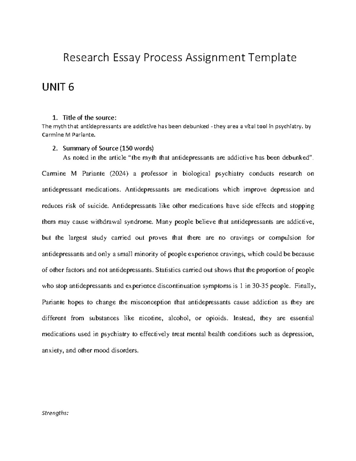 Project 2 Process Assignment - Research Essay Process Assignment ...