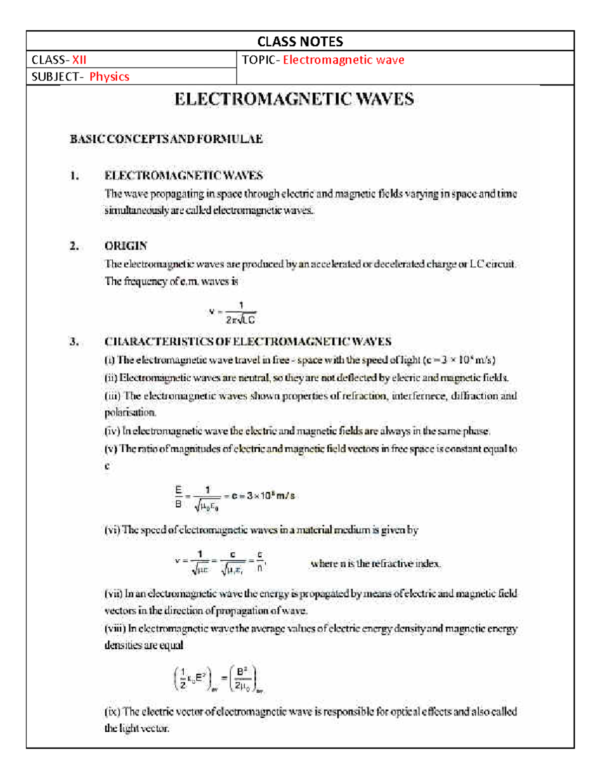 12-Physics - Semiconductor physics - CLASS NOTES CLASS- XII TOPIC ...