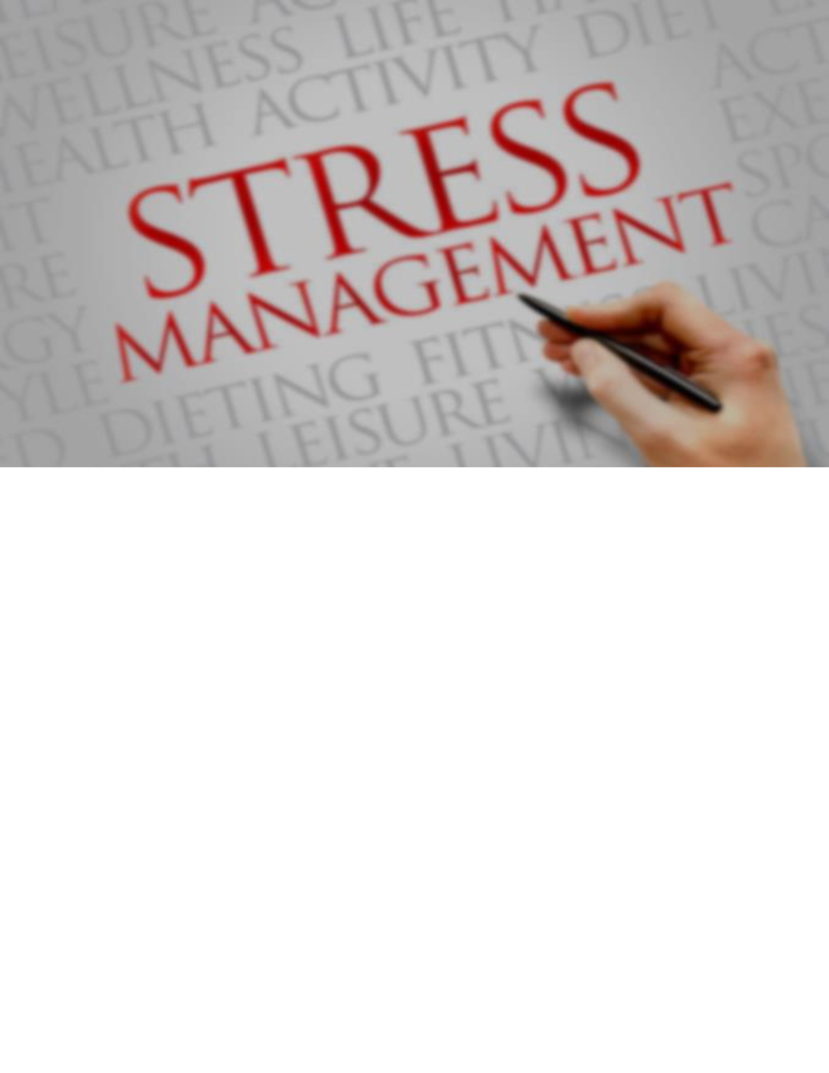 OB - stress management - Organizational Behavior - MG University - Studocu
