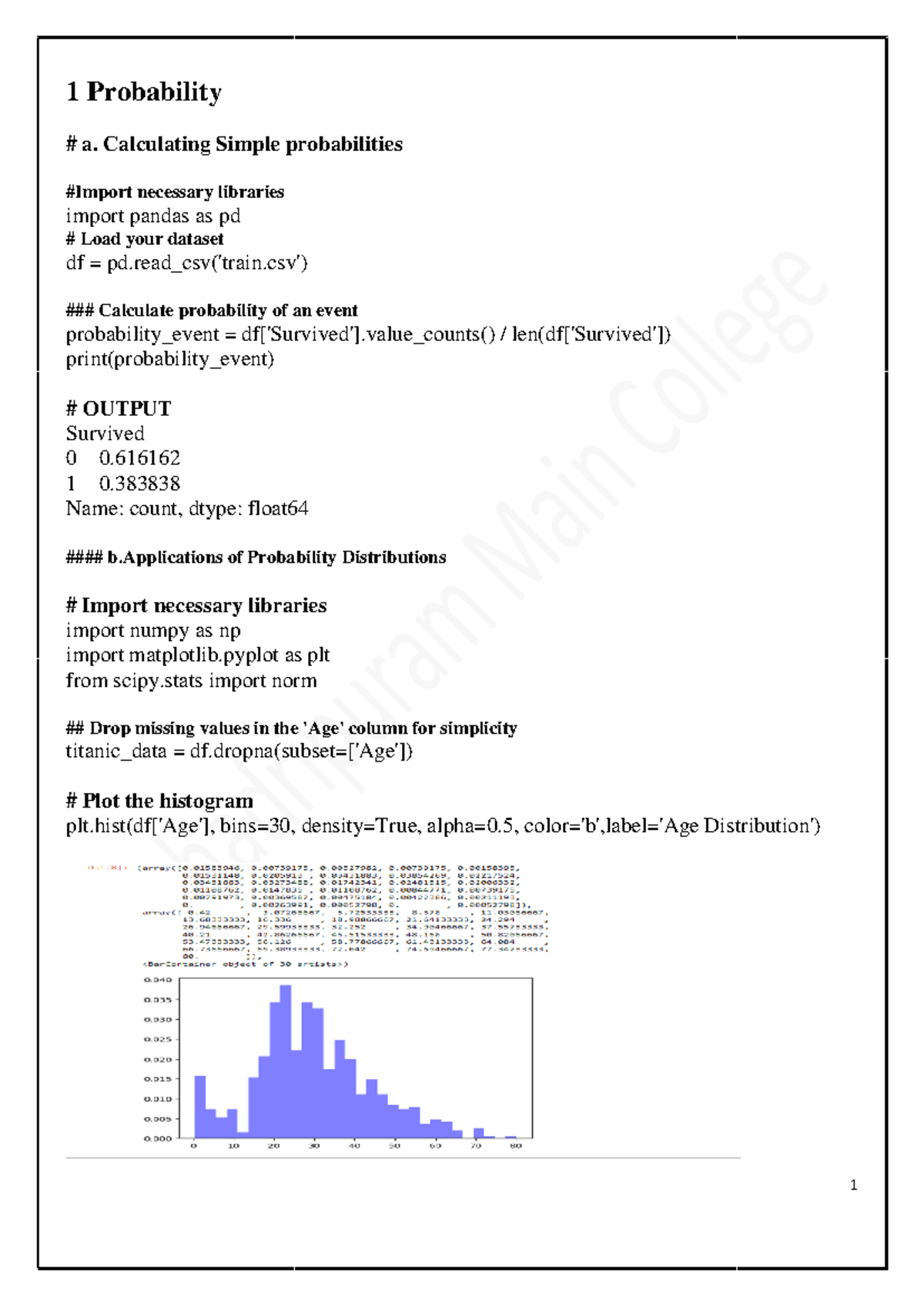 DALab Part-B - Read - 1 Probability # a. Calculating Simple ...