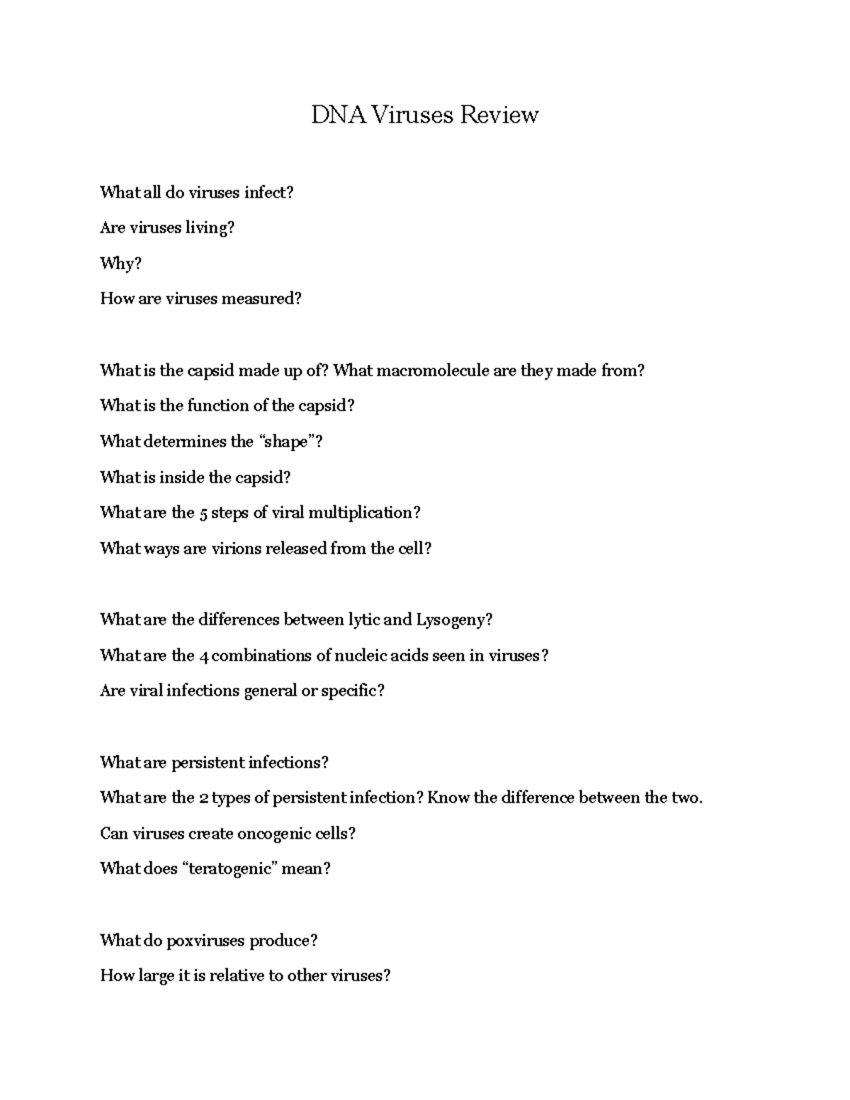 DNA Viruses Review: Infections Structure Multiplication and Diseases ...