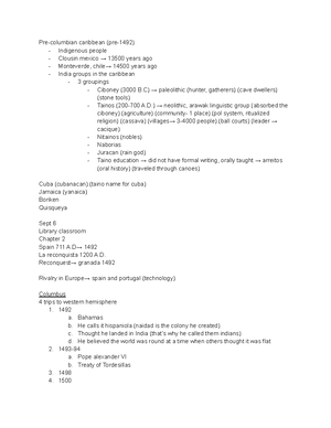 LALS Notes PART 2 - Spanish conquest in cuba?? 5 key institutions of ...
