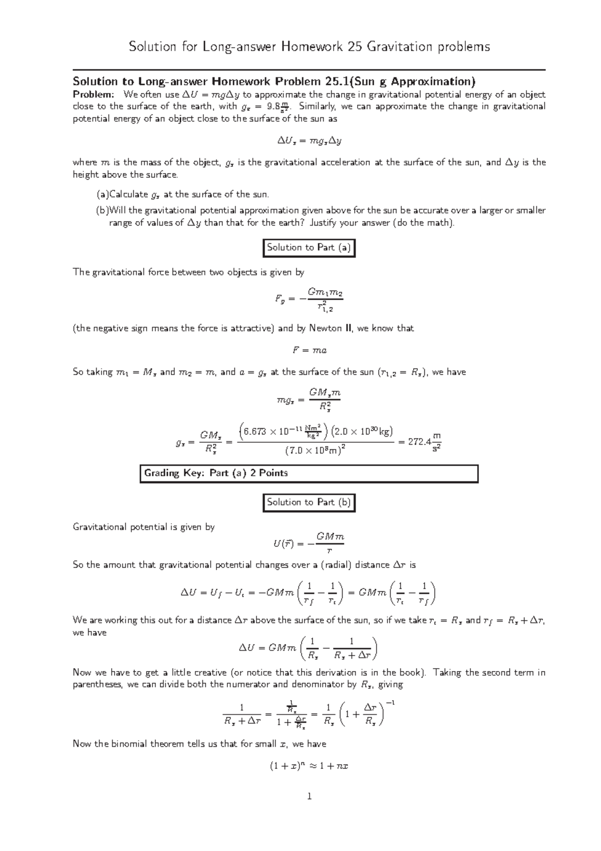 Homework-25-sln - Long Homework Solution 25 - Solution for Homework 25 ...