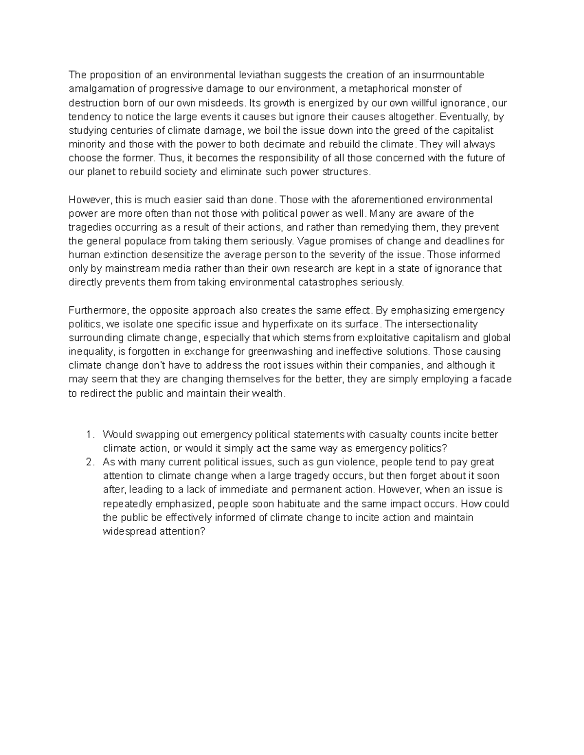 Climate Leviathan - The proposition of an environmental leviathan ...