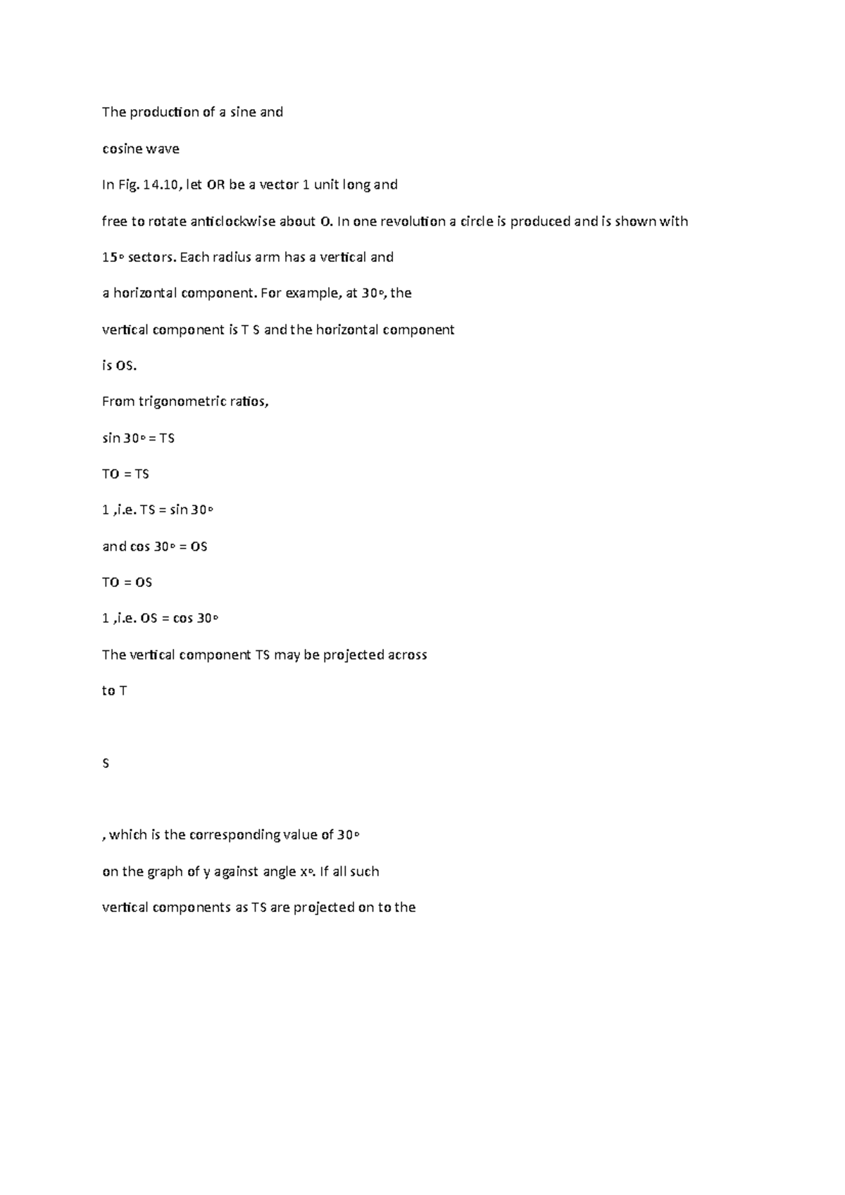 The production of a sine and cosine - The production of a sine and ...
