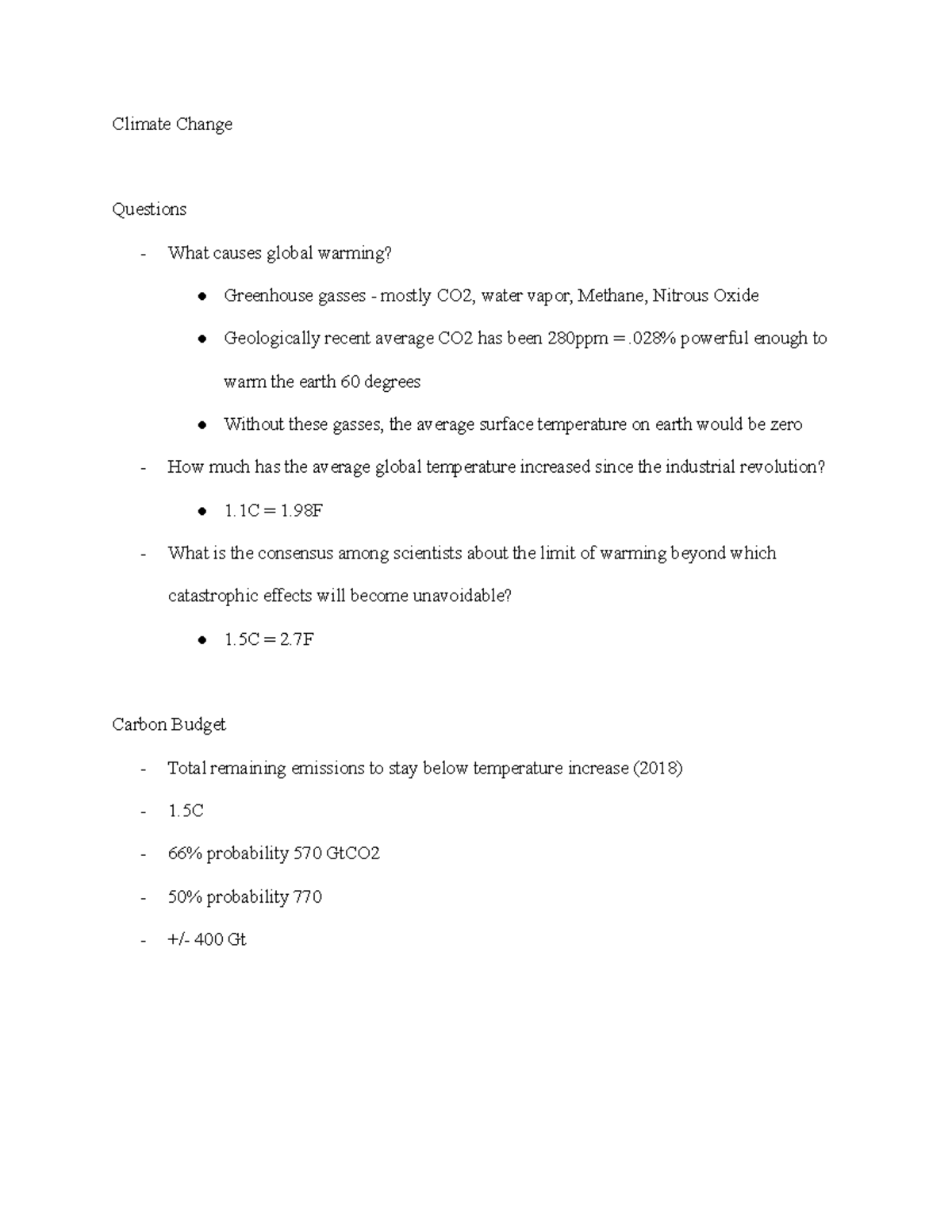 ASI 374 September 14 - Global Ethics Philosophy, Prof. Marvin - Climate ...