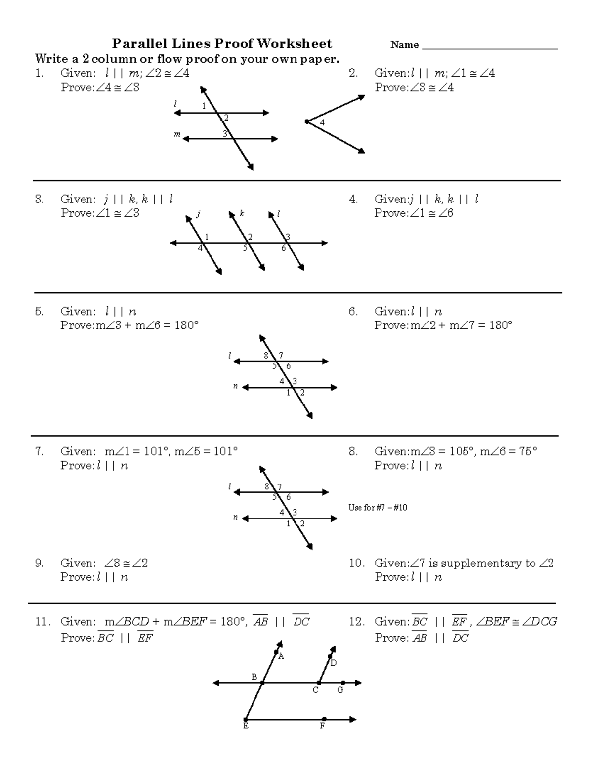 Habiba Fahmy - 3.5 Parallel Lines Proofs 2 - Parallel Lines Proof ...