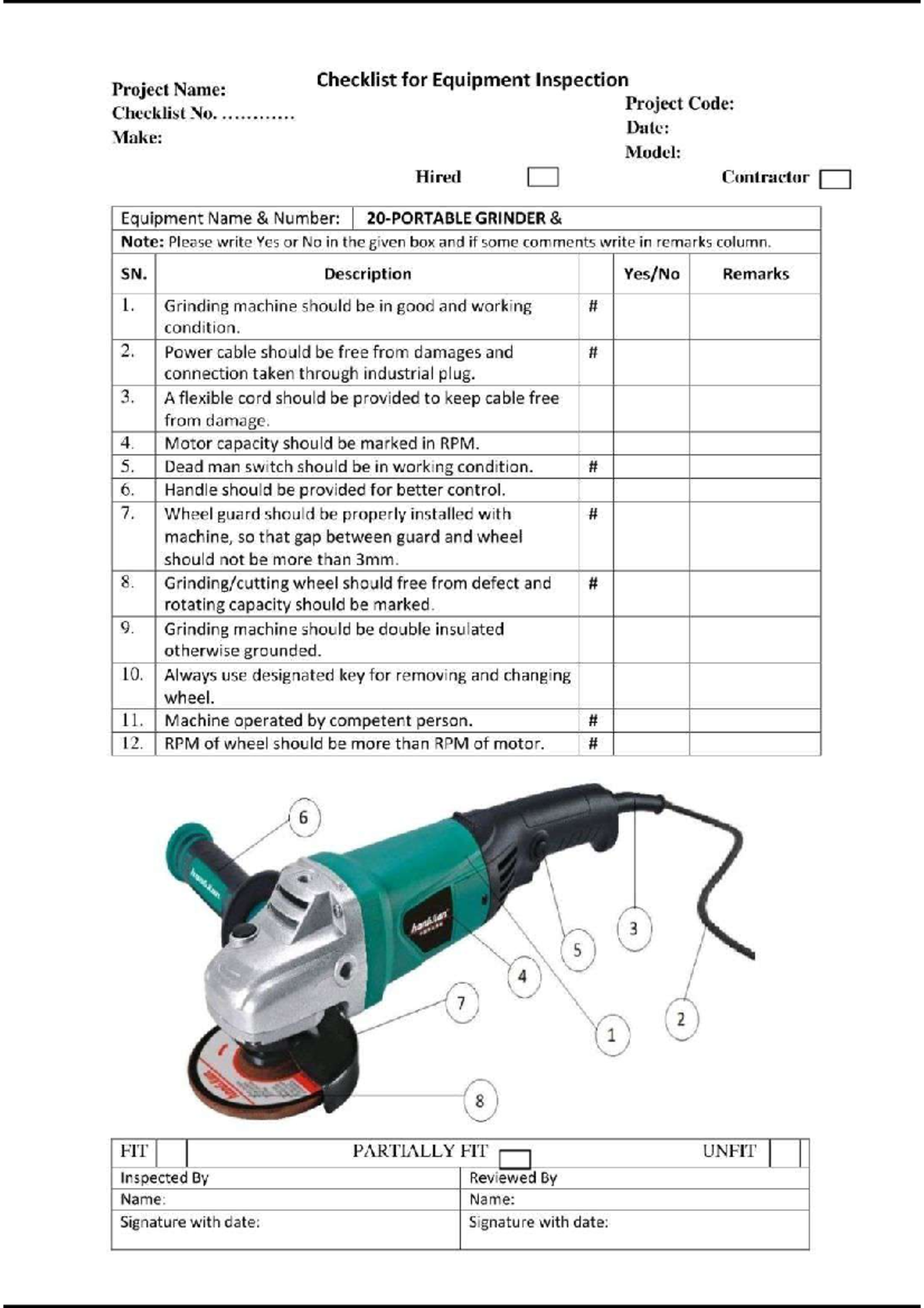 Herramientas Port tiles 1725975385 - Project Name: Checklist for ...