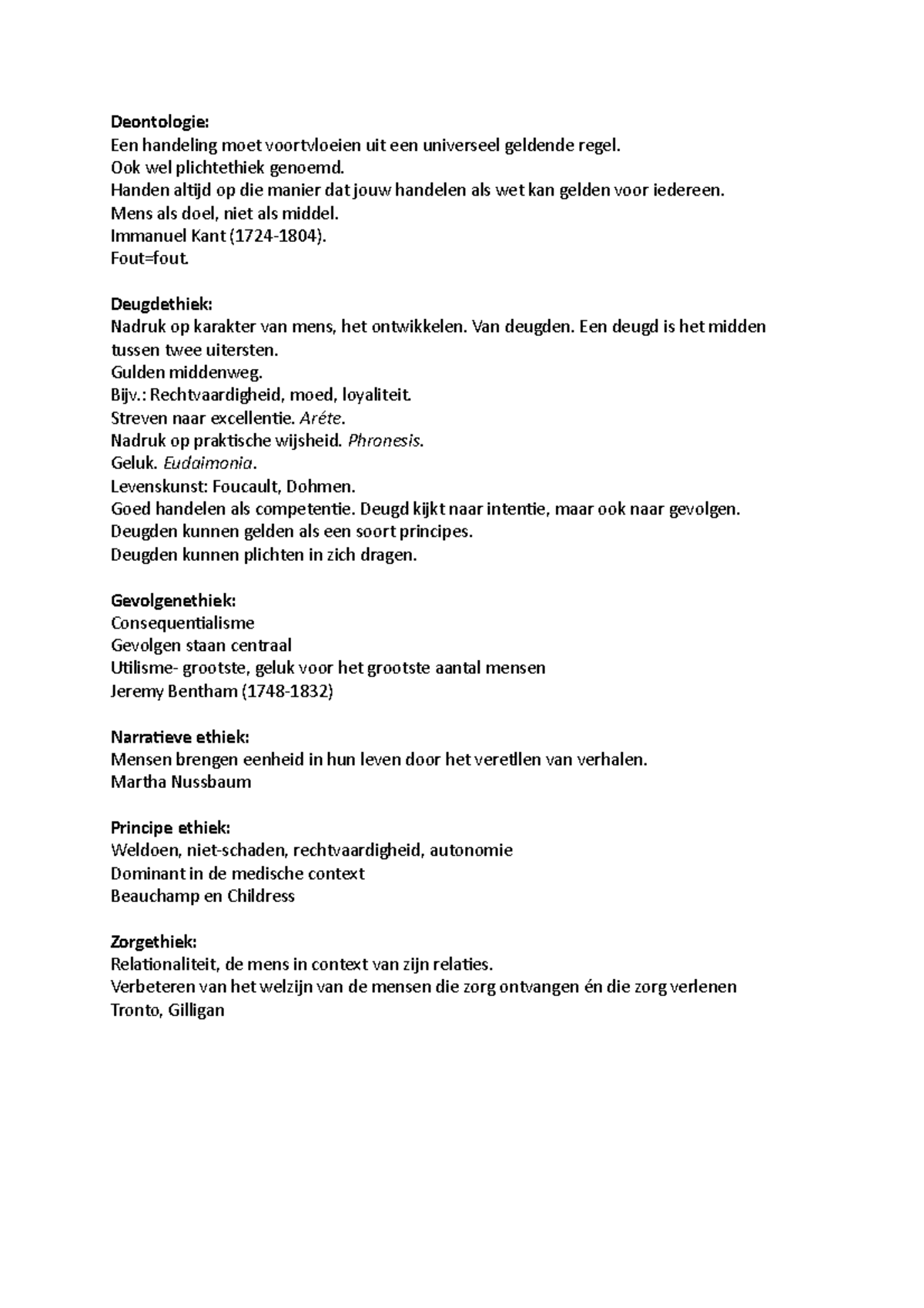 Soorten ethiek - moreel redeneren - Deontologie: Een handeling moet ...