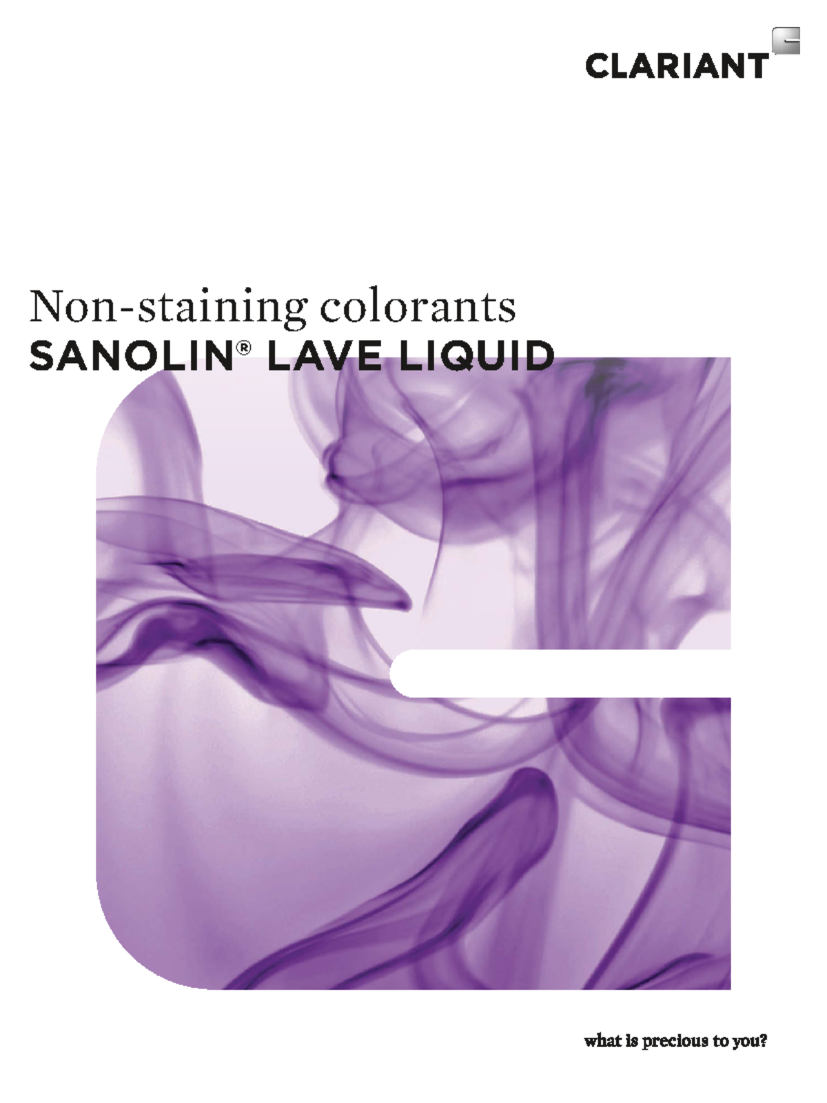 Sanolin LAVE - Non-staining colorants SANOLIN® LAVE LIQUID Non-staining ...