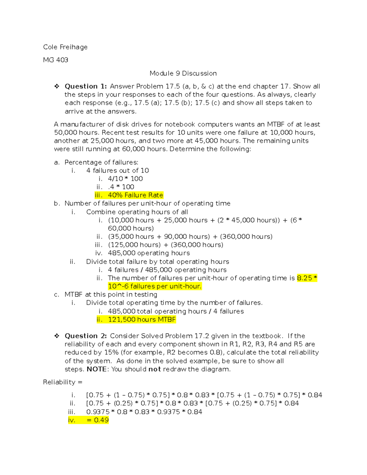MG 403 Module 9 Discussion - Cole Freihage MG 403 Module 9 Discussion ...