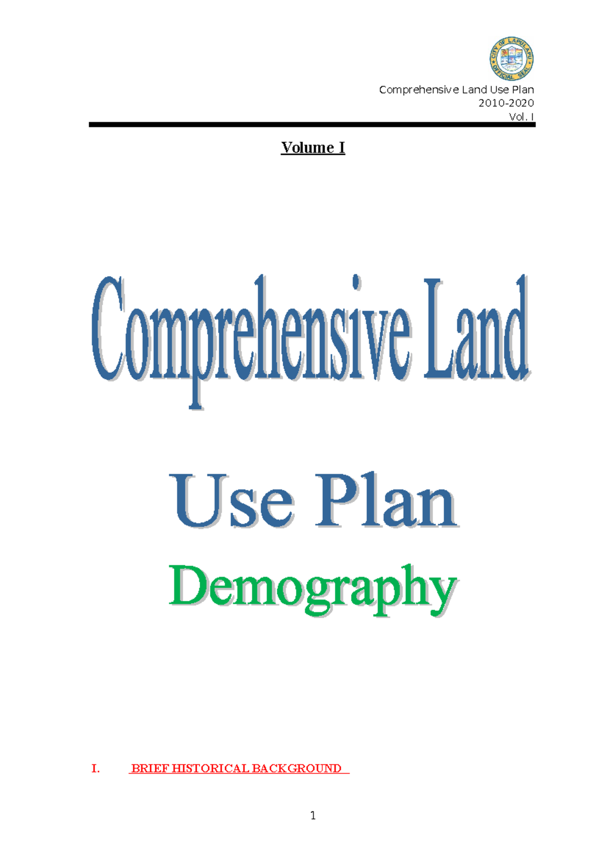 294862895 Lapu Lapu City Comprehensive Land Use Plan CLUP - 2010- Vol ...