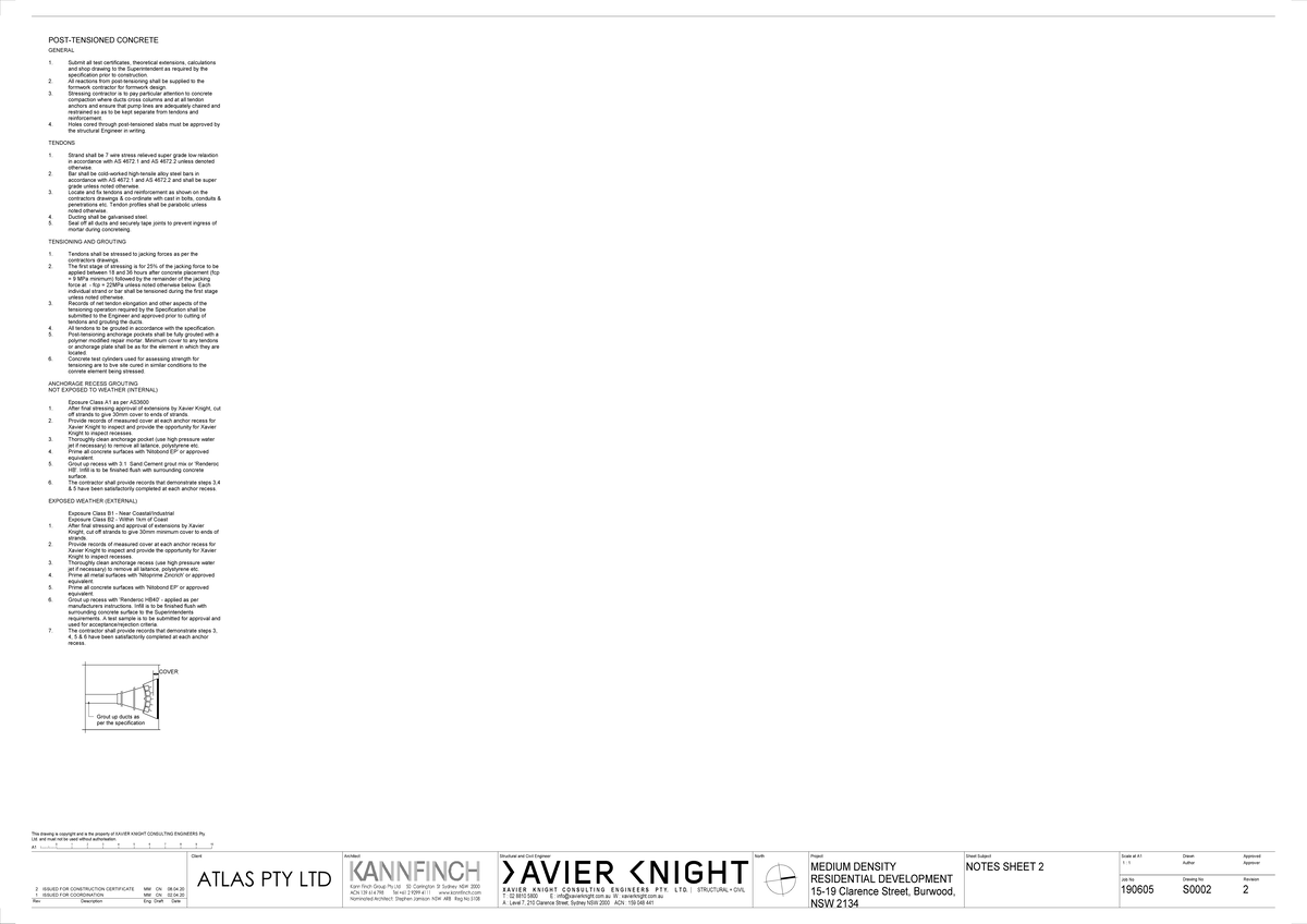 S0002 NOTE Sheet 2 CC 2 - Notes structural analysis and composition of ...