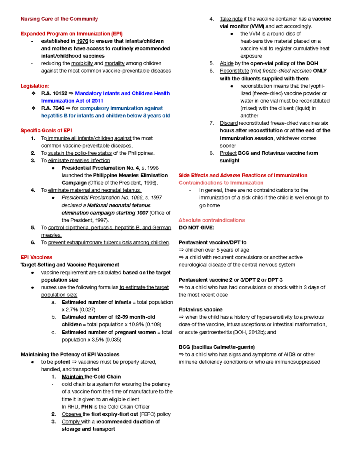 CHN Expanded PRogram - Nursing Care of the Community Expanded Program ...