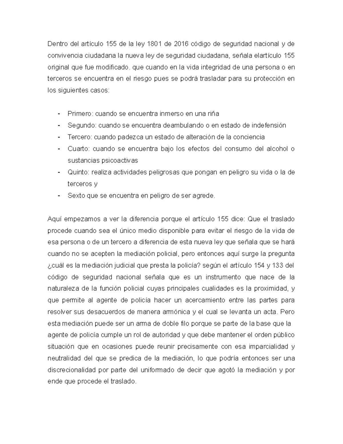 Segunda Actividad = 30% - Dentro del artículo 155 de la ley 1801 de ...