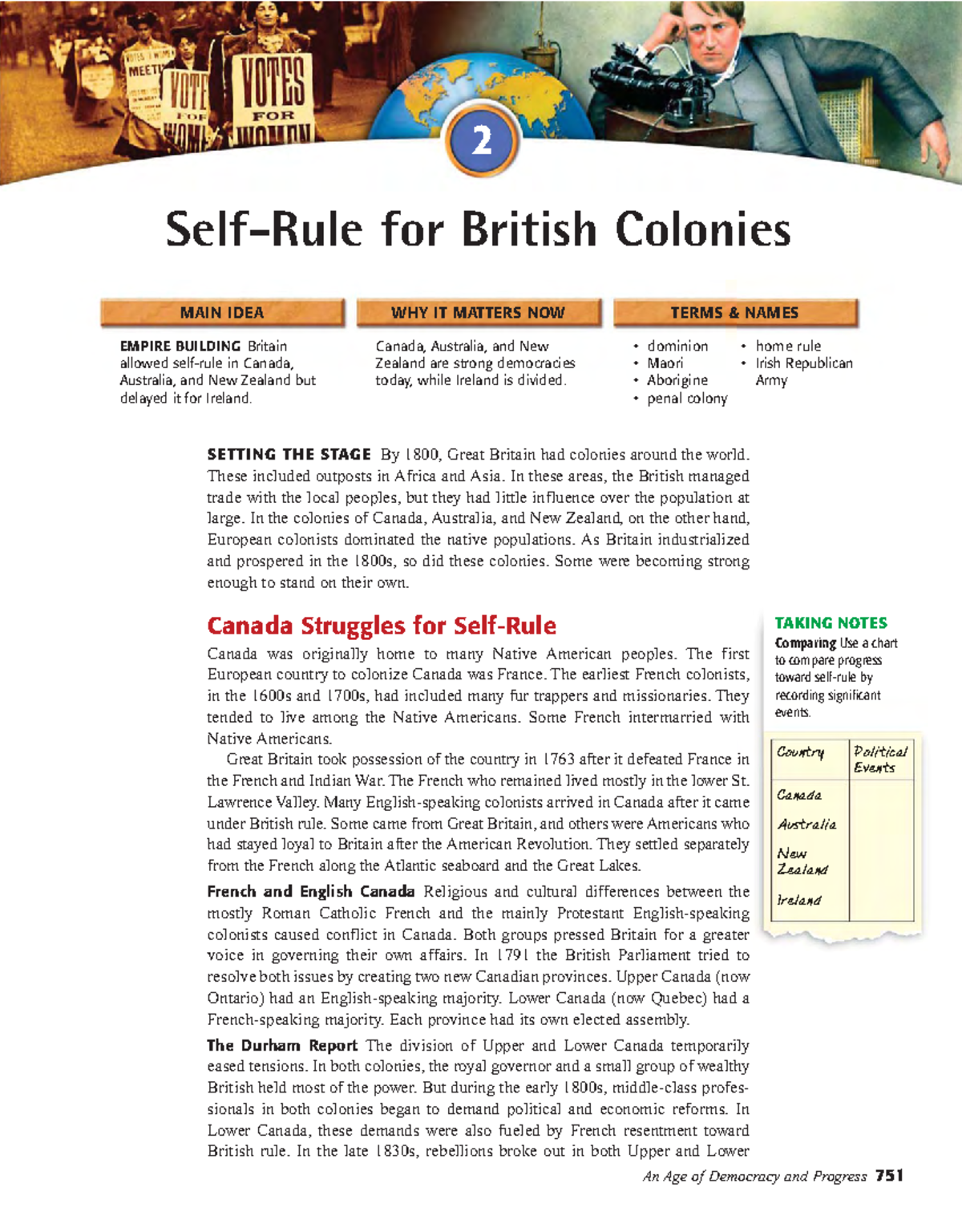 2b-Reading 2, Self Rule in British Colonies, pgs 751-755 - An Age of ...