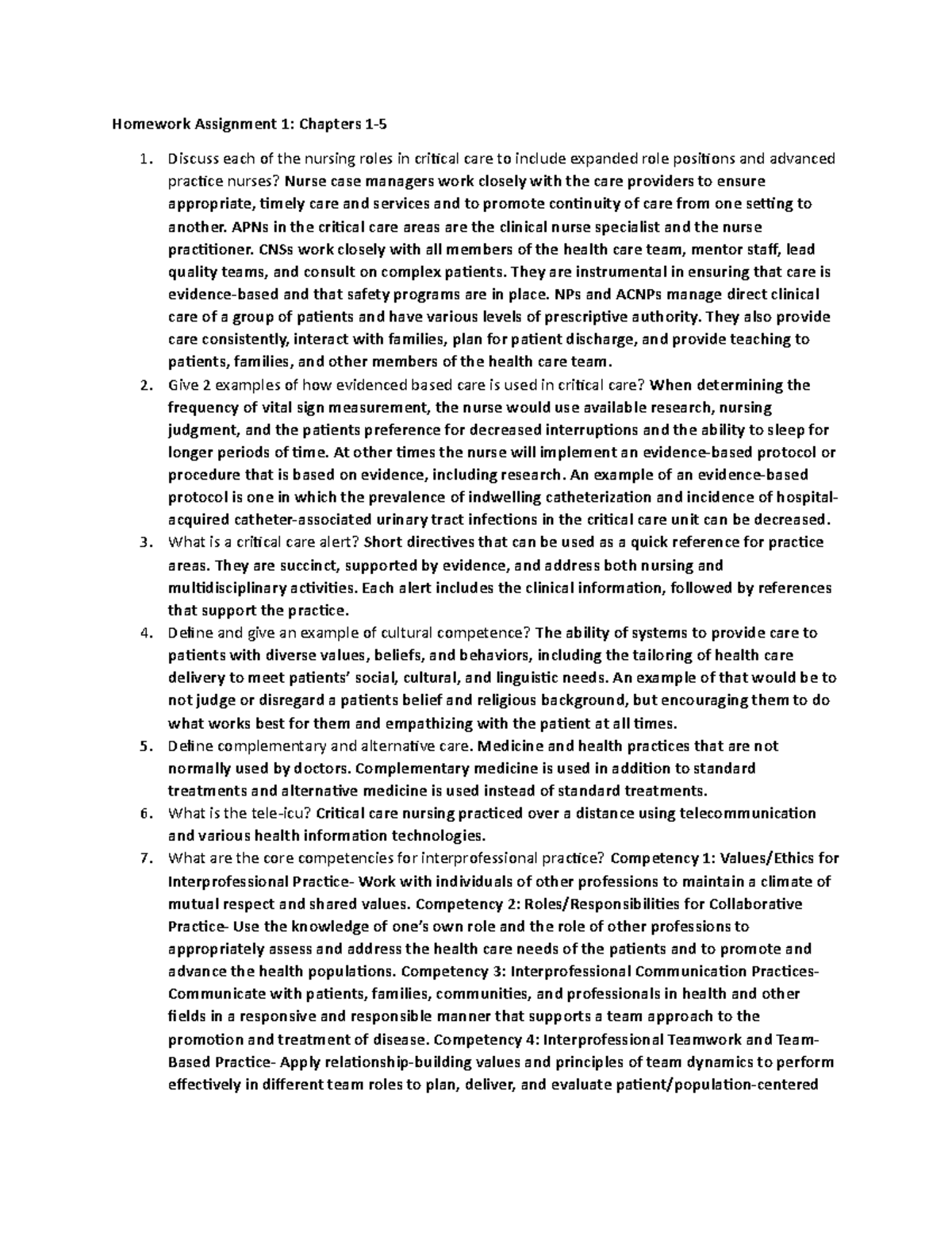 Homework Assignment 1 gero - Homework Assignment 1: Chapters 1- Discuss ...