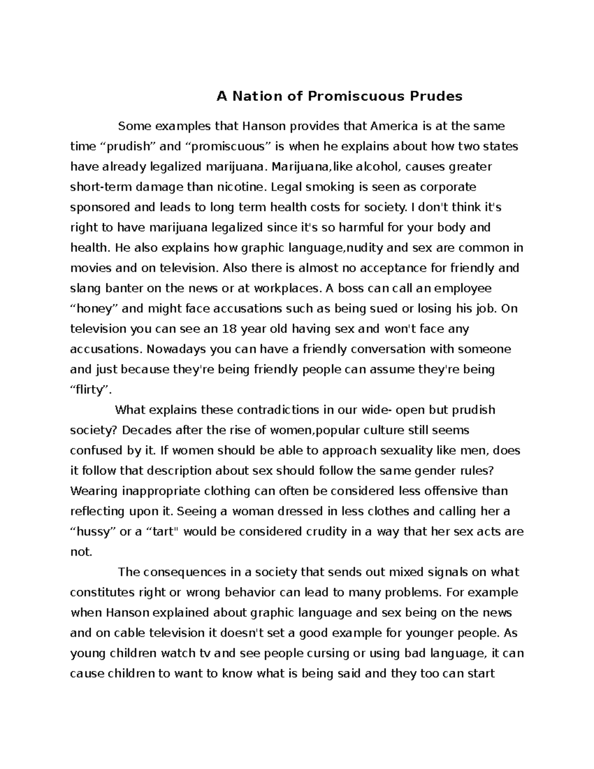 A nation of promiscuous prudes - A Nation of Promiscuous Prudes Some ...