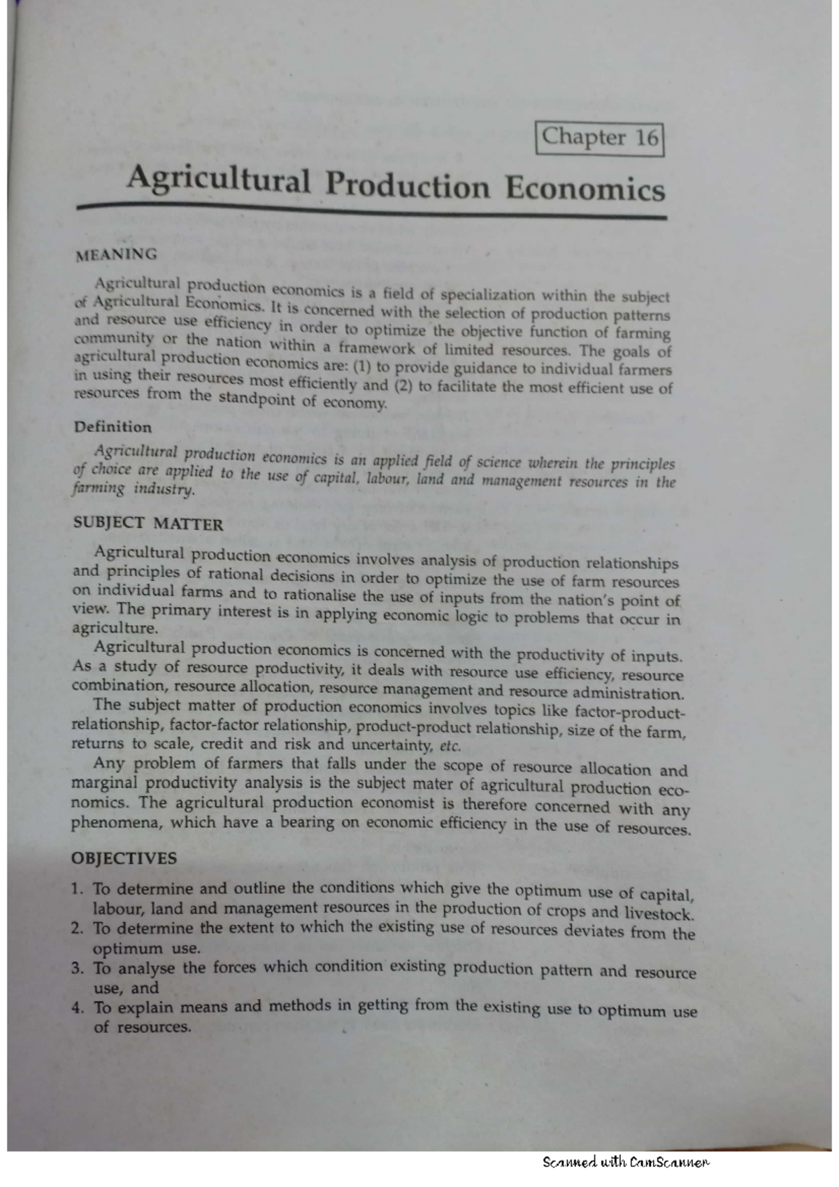 Agriculture Economics- 2nd Module - Ma Economics - Studocu