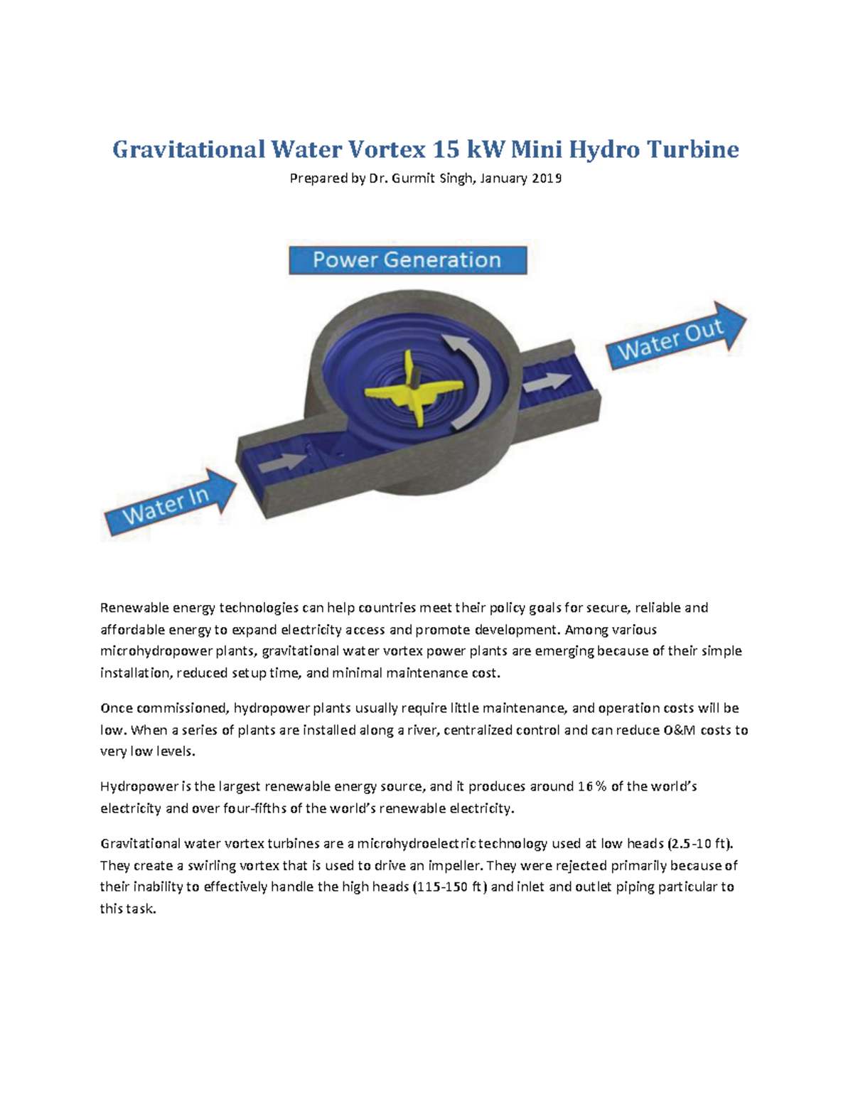 Micro-hydro-turbine - It is helpful - Gravitational Water Vortex 15 kW ...