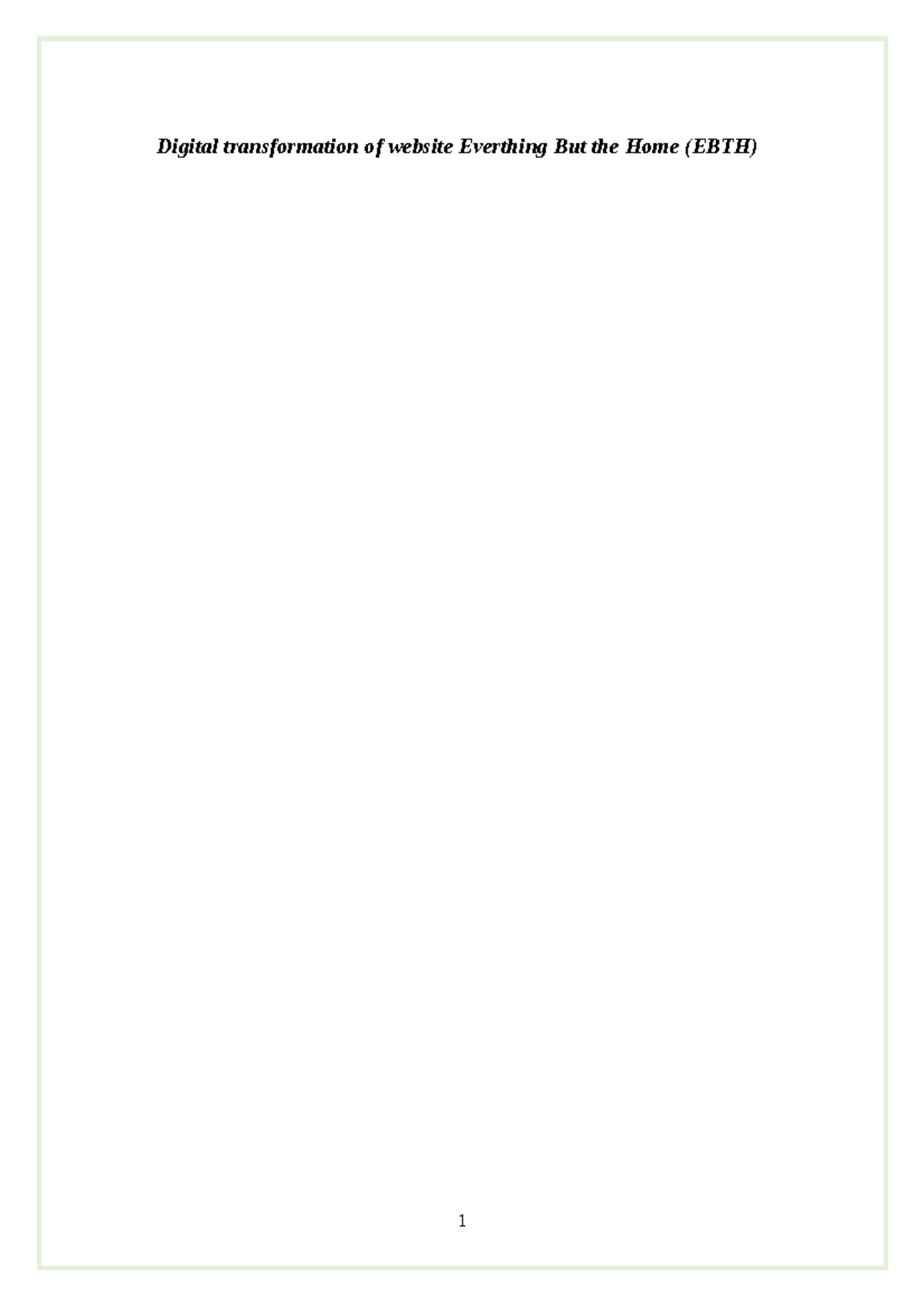 EBTH project management.docx - Digital transformation of website ...