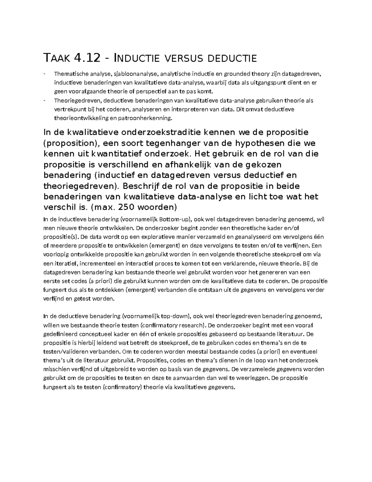 Taak 4.12 - Inductie versus deductie - TAAK 4 - INDUCTIE VERSUS ...