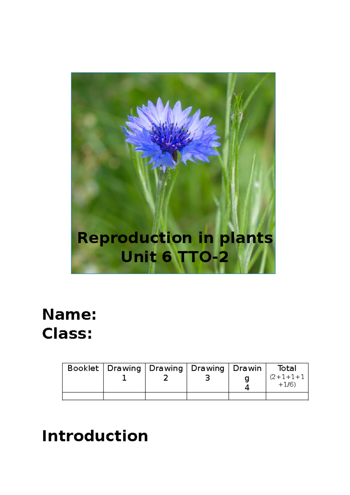 Project reproduction in plants Revised - Reproduction in plants Unit 6 ...