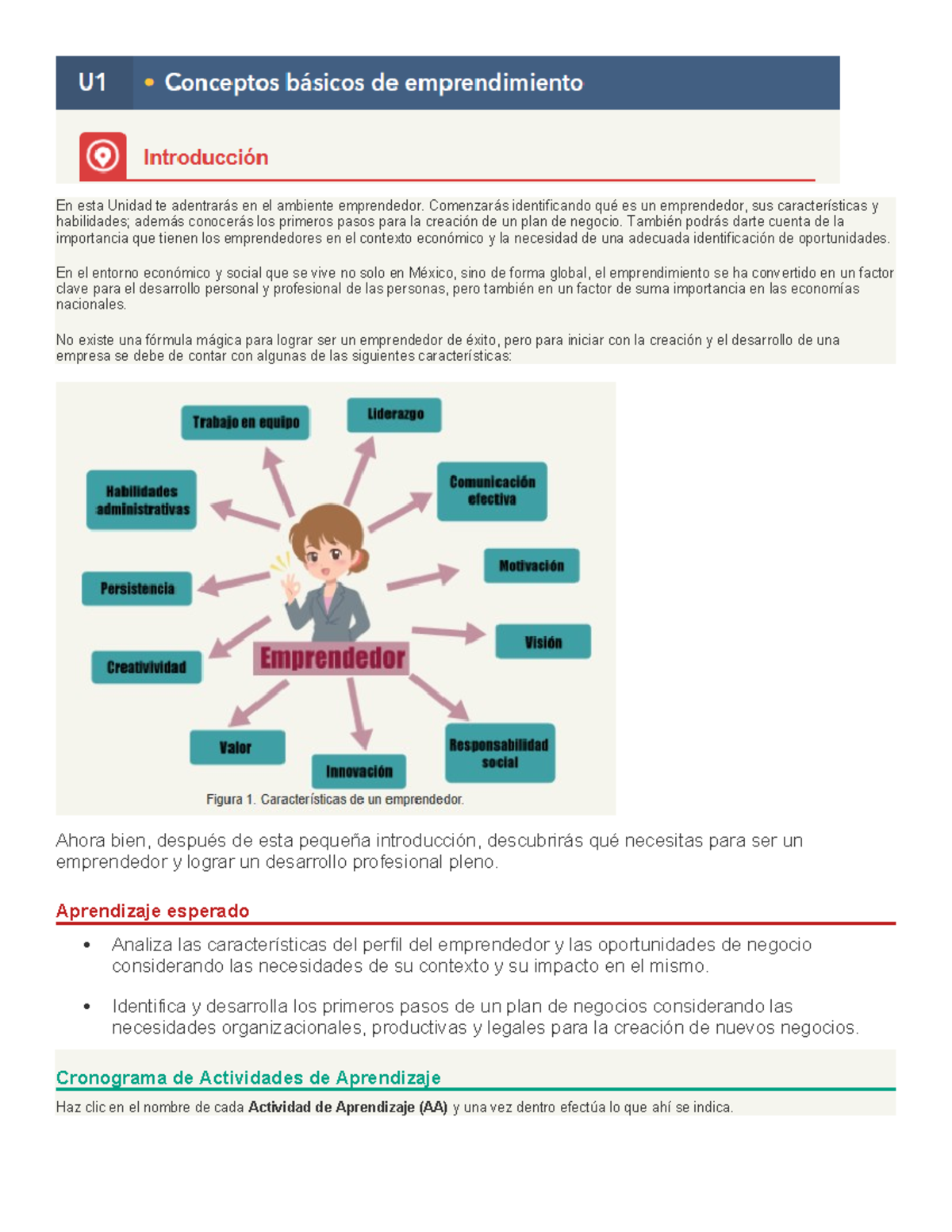U1 Conceptos basicos de emprendimiento - En esta Unidad te adentrarás en el ambiente emprendedor ...