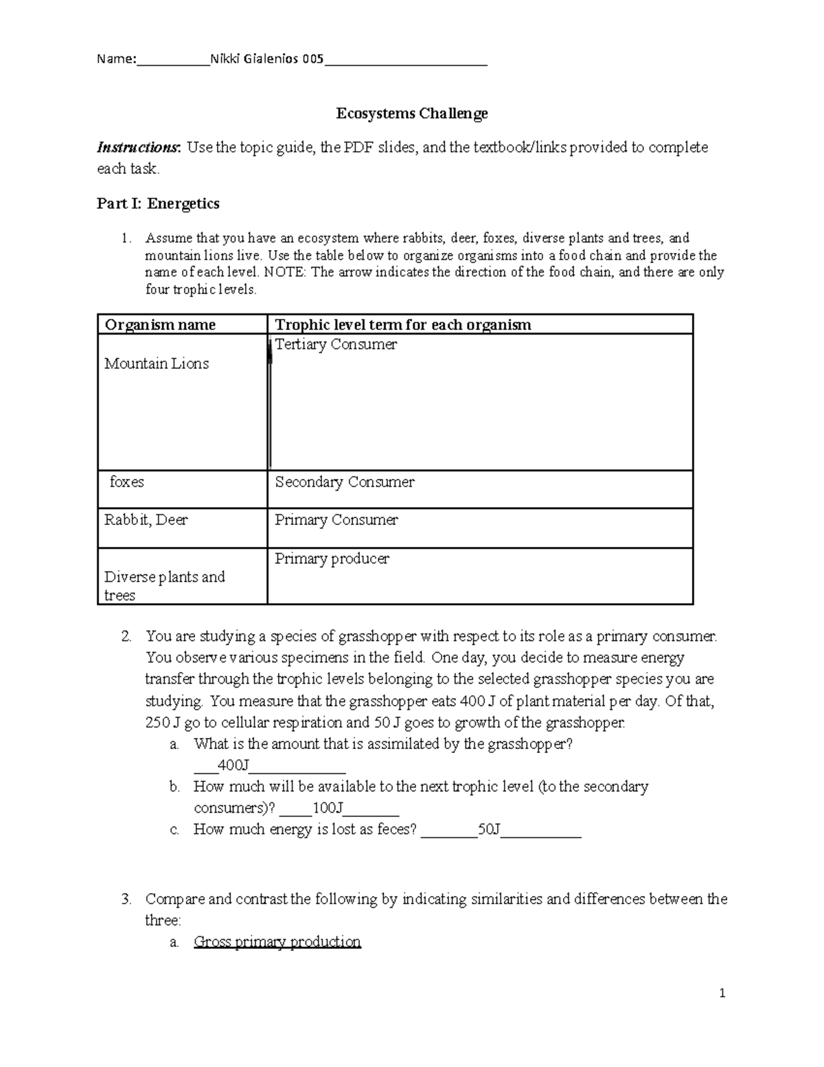 Ecosystems challenge Worksheet F22 - Ecosystems Challenge Instructions ...