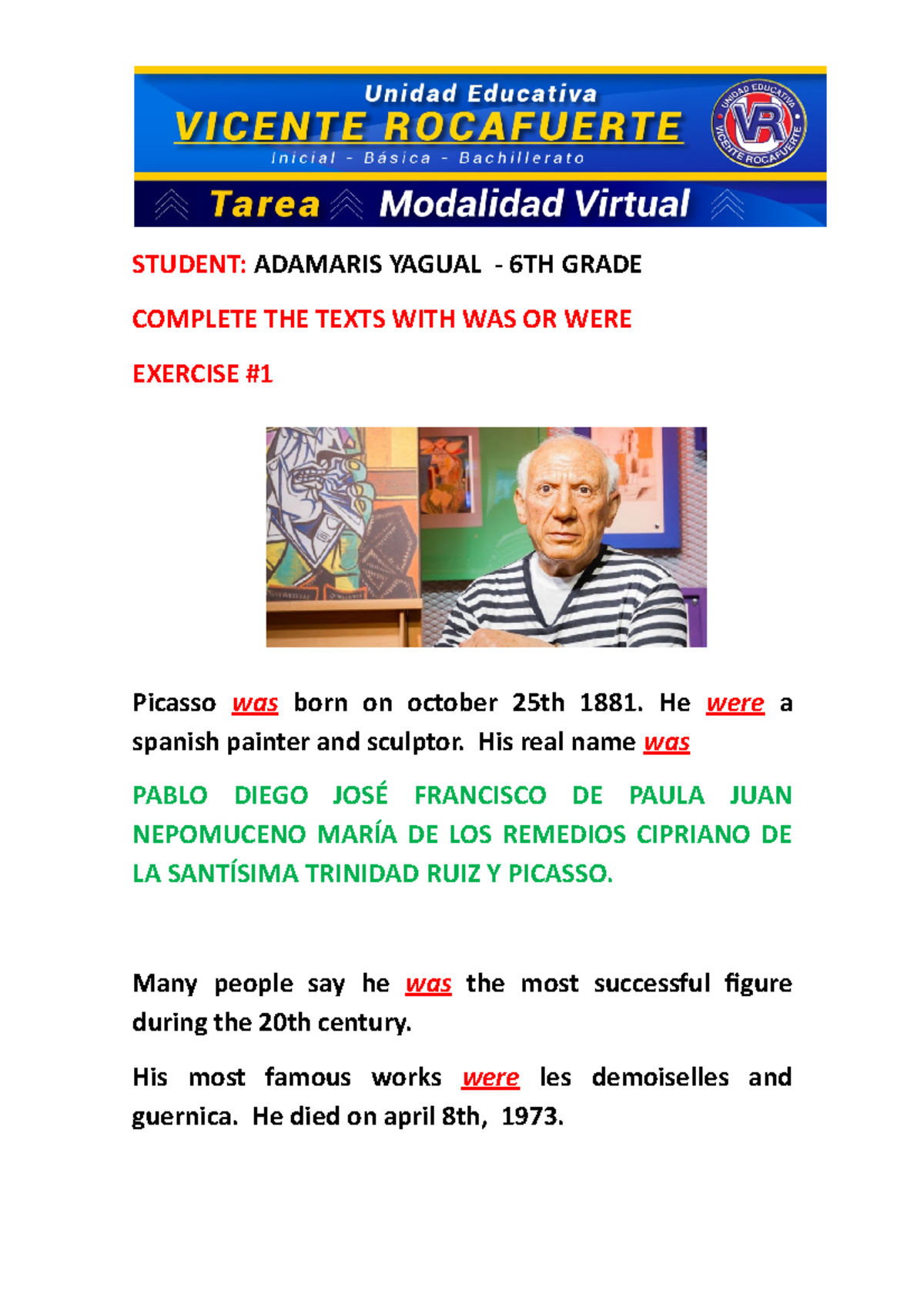 6TH GR Homework 2 ( Second Partial First TERM) - STUDENT: ADAMARIS ...