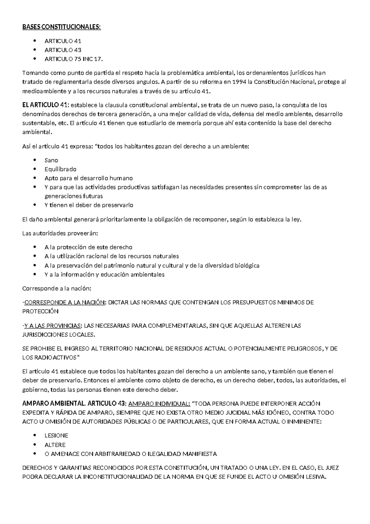 Bases Constitucionales - BASES CONSTITUCIONALES: ARTICULO 41 ARTICULO ...