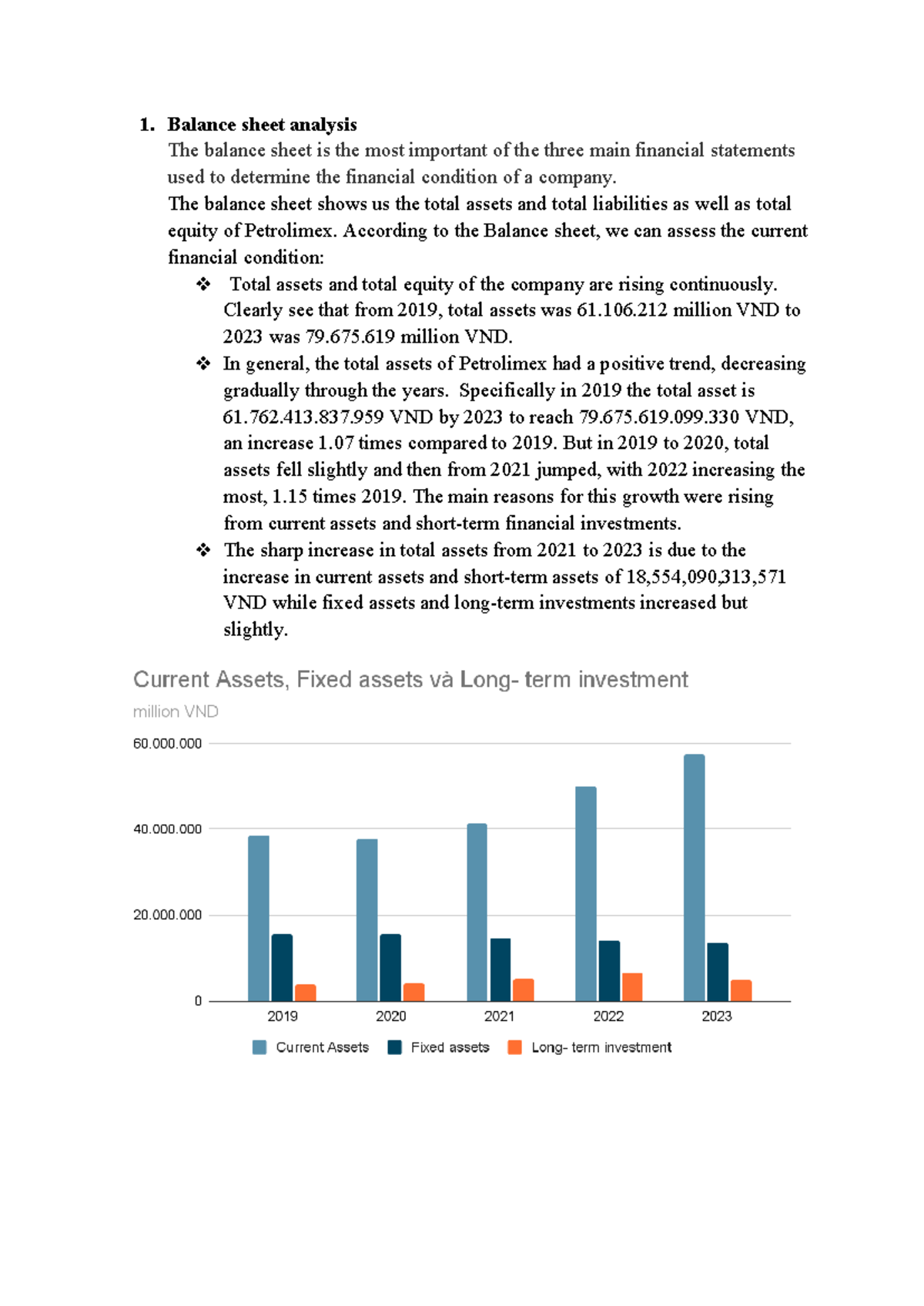 Balance sheet analysis - 1. Balance sheet analysis The balance sheet is ...