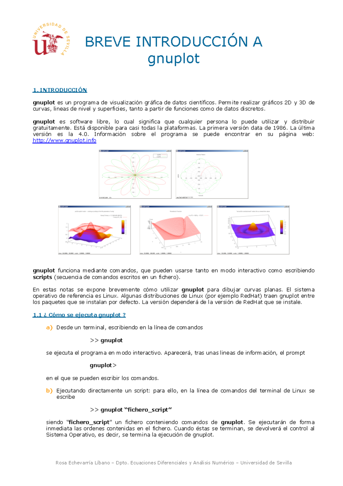 Apuntesgnuplot - gnuplot - BREVE INTRODUCCIÓN A gnuplot 1. INTRODUCCIÓN ...