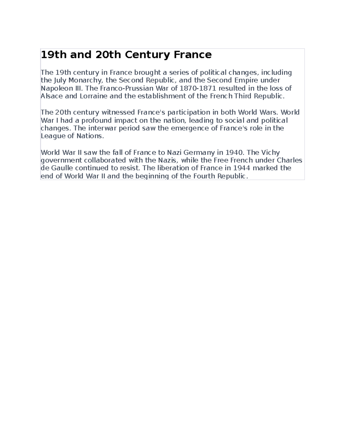 19th and 20th Century France - The Franco-Prussian War of 1870-1871 ...