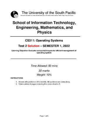 CS311 Week 3 Tutorial 2 Solution - Describe three general methods for passing parameters to the ...
