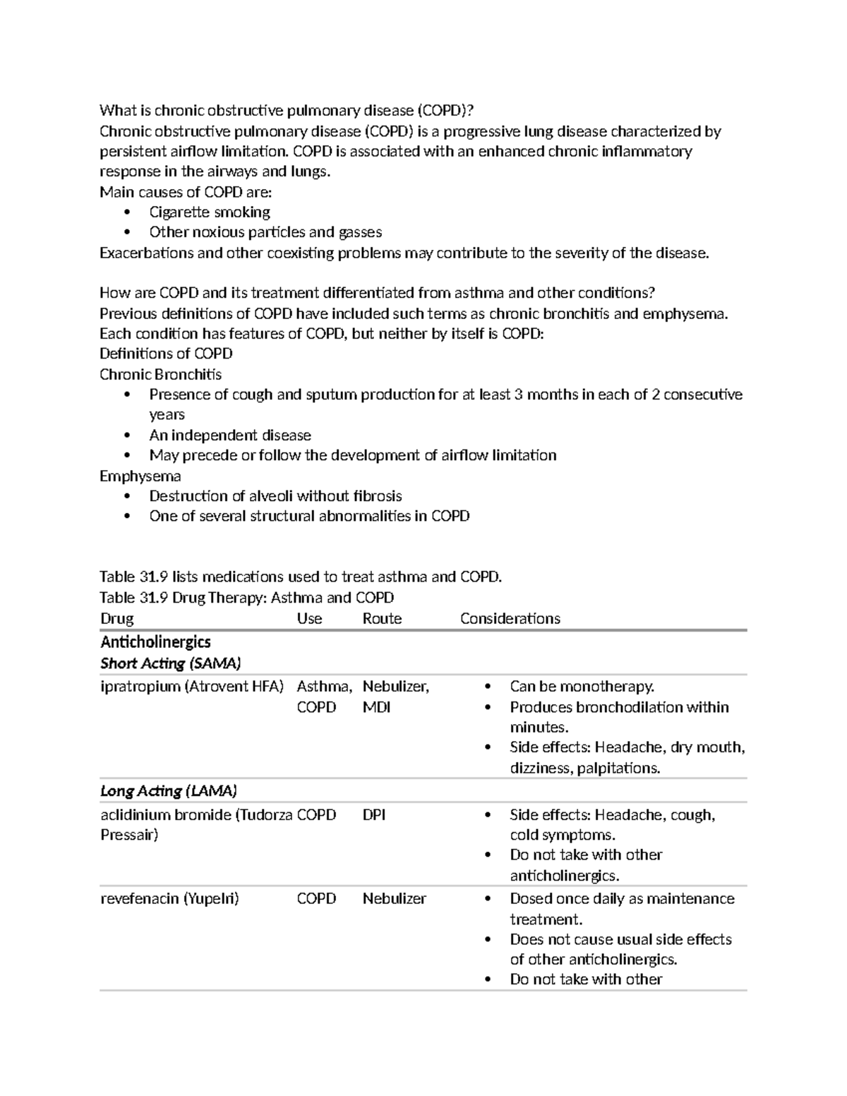COPD week 1 - Notes on COPD with tests - What is chronic obstructive ...