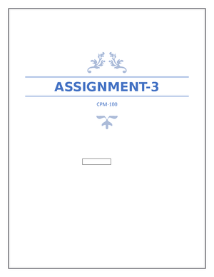 Assignment-4 - CONSTRUCTION PROJECT MANAGEMENT ASSIGNMENT - [Document subtitle] Identify four ...