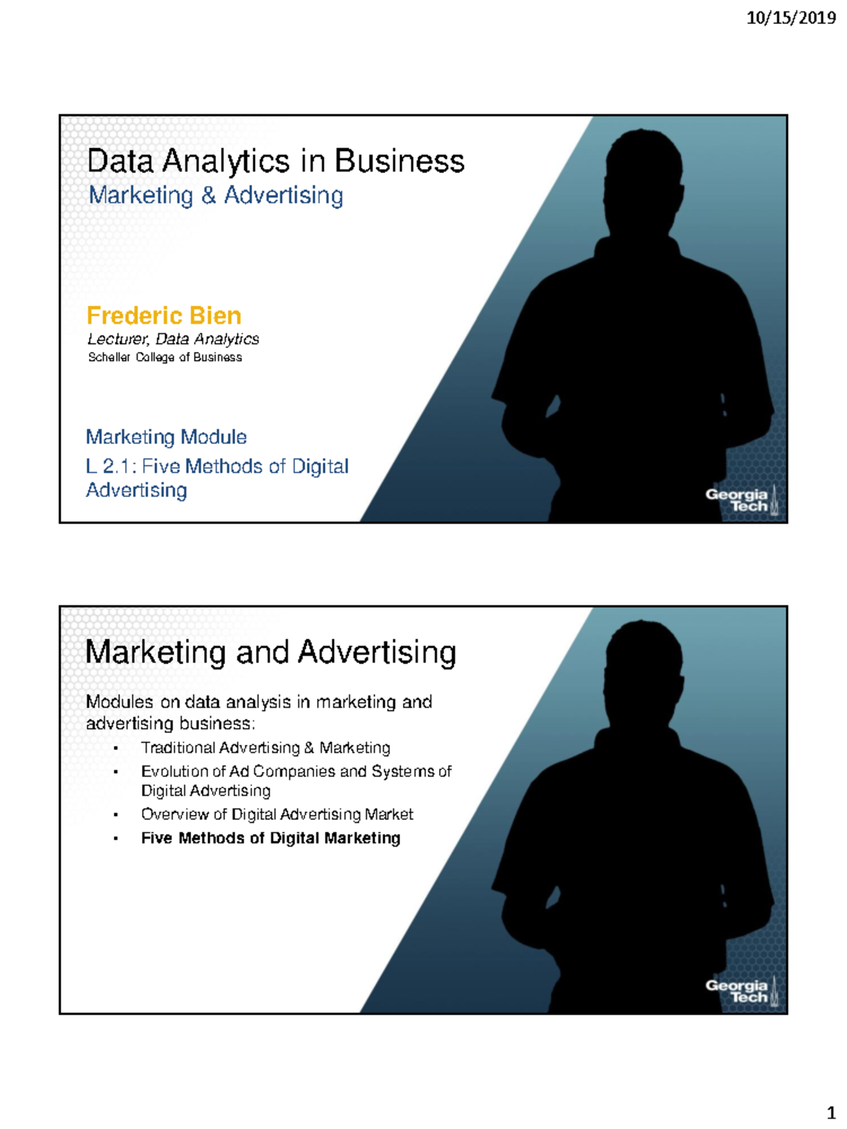 Module 10 Lecture Slides - Data Analytics in Business Marketing ...