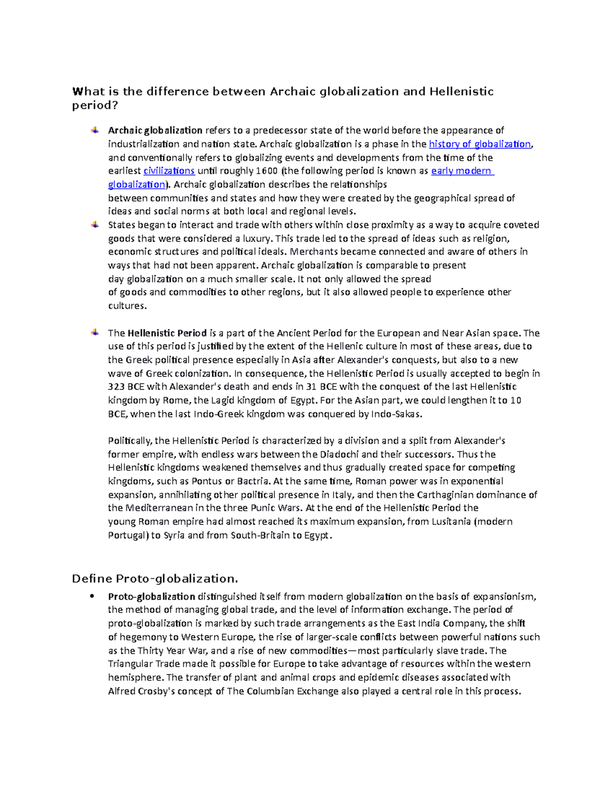 Act #3 Contemp - tffryvfrvrfr - What is the difference between Archaic ...