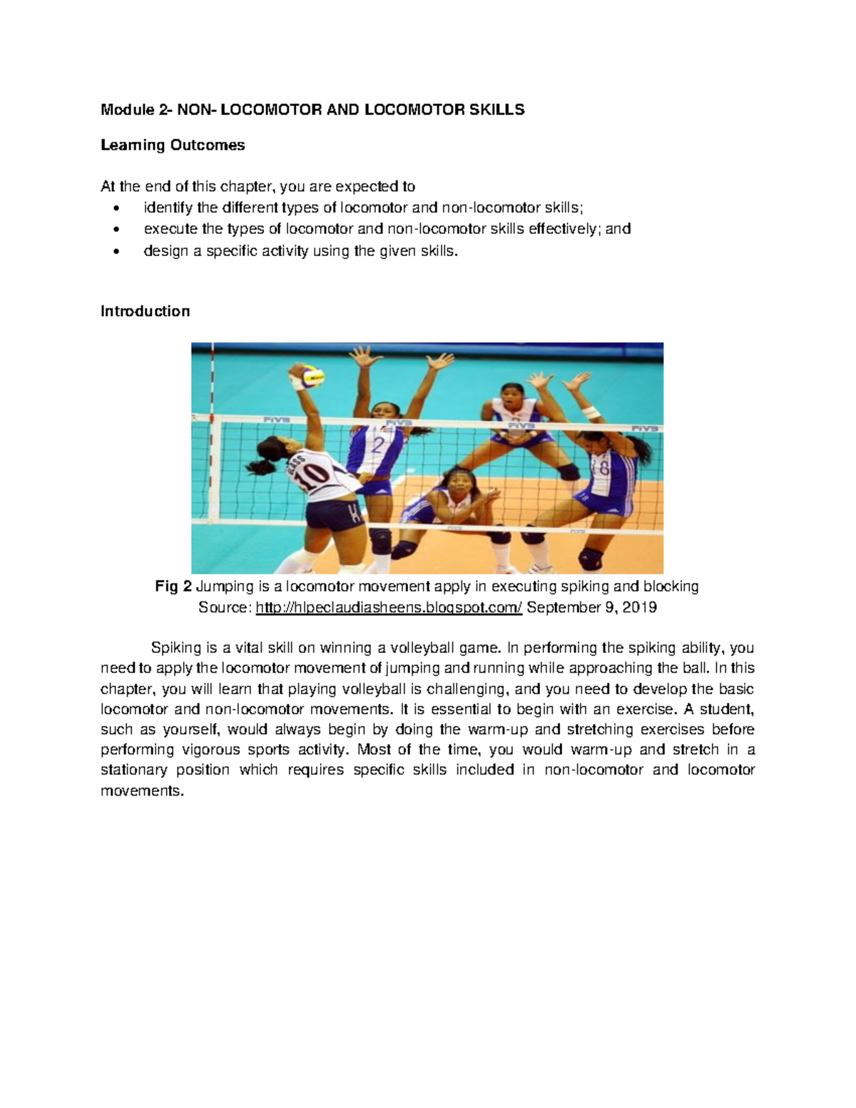 PATHFIT01 Module 2 - Module 2- NON- LOCOMOTOR AND LOCOMOTOR SKILLS ...