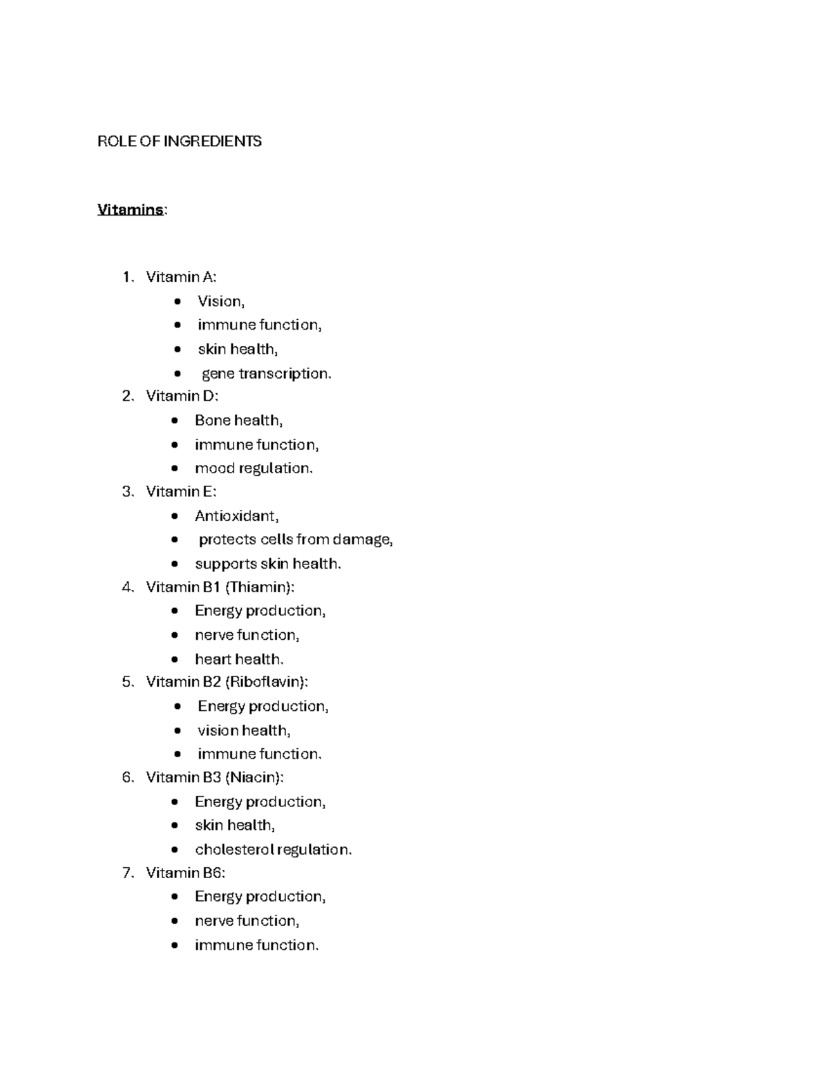 Role of ingredients - Here's an example of a personal statement for the ...