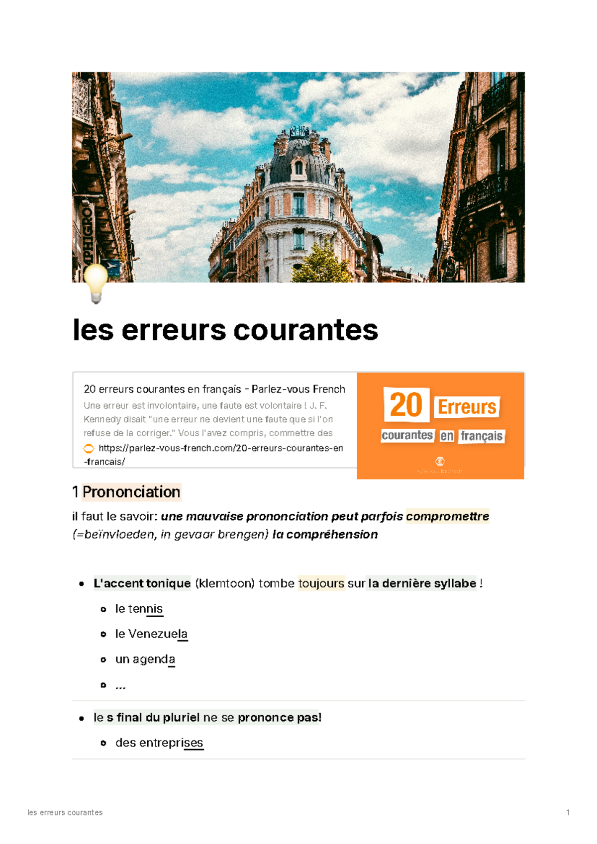 Les erreurs courantes - 💡 les erreurs courantes 20 erreurs courantes en ...