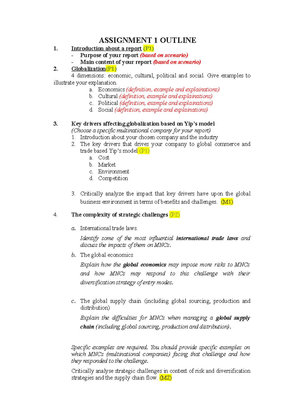 Assignment 1 Outline 530 - ASSIGNMENT 1 OUTLINE Introduction about a ...