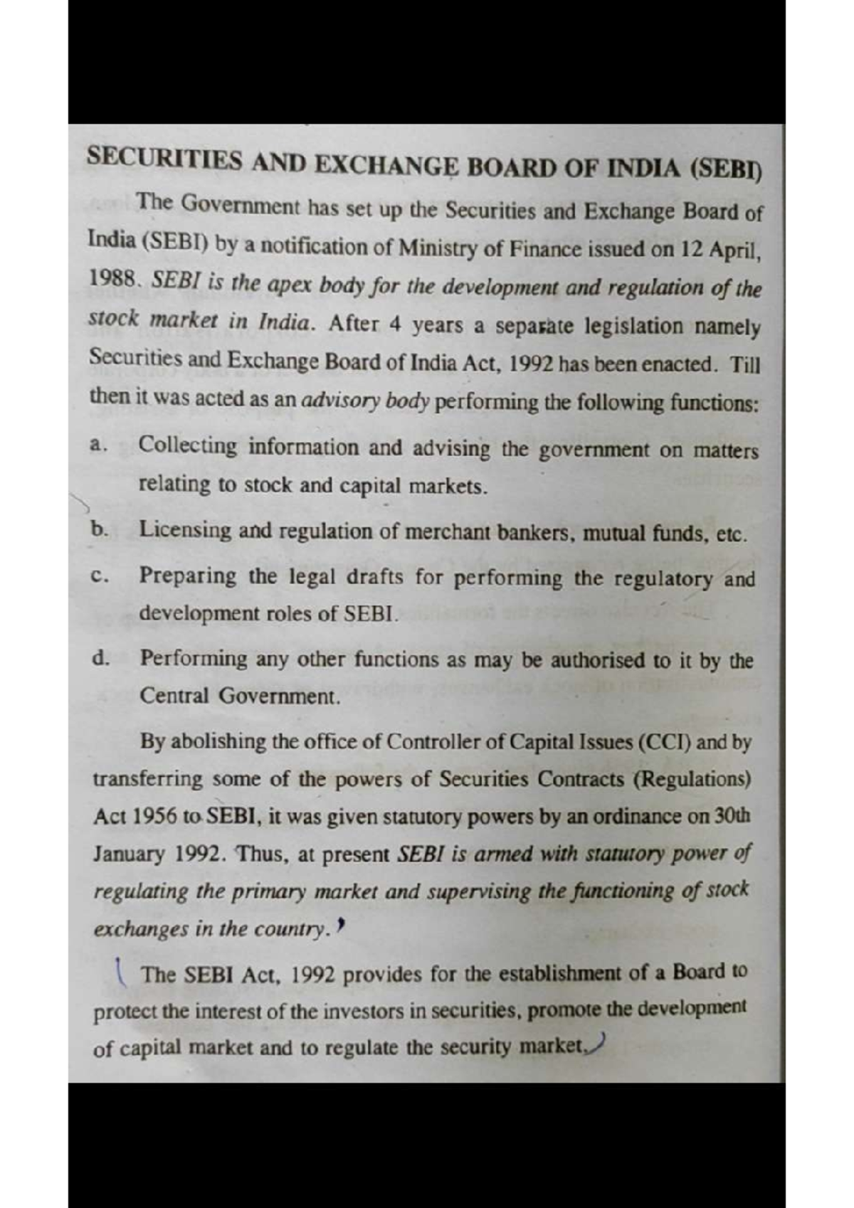 SEBI - Useful - Capital market - Studocu