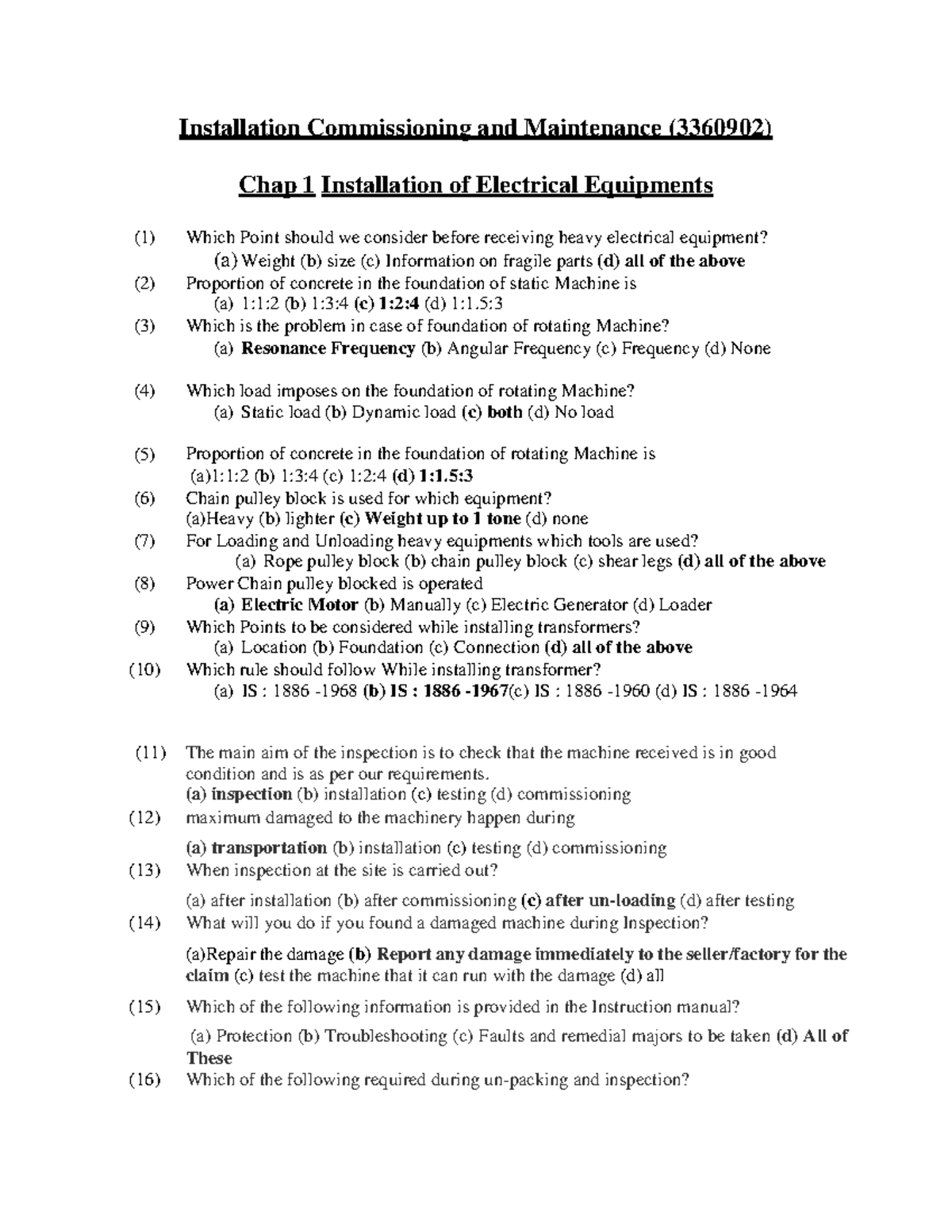 Installation Commissioning & Maintenance-3360902 - Installation ...