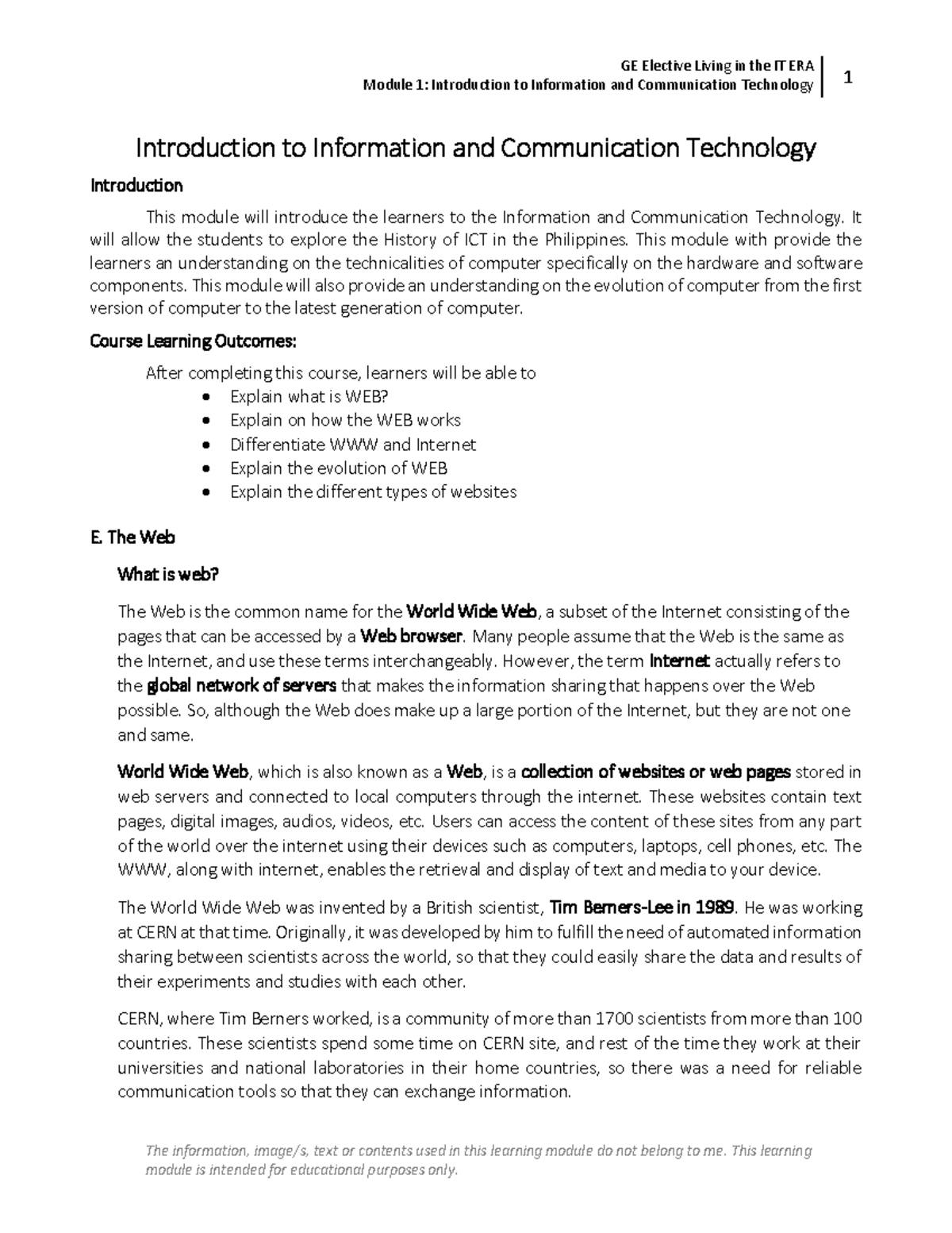 Midterm Module 2 WEEK 7 THE WEB Performance Management - Module 1 ...