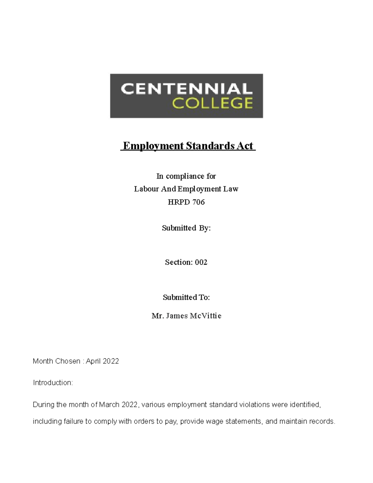 SAR 2 Employment Standards Act - 706-002 - Employment Standards Act In ...