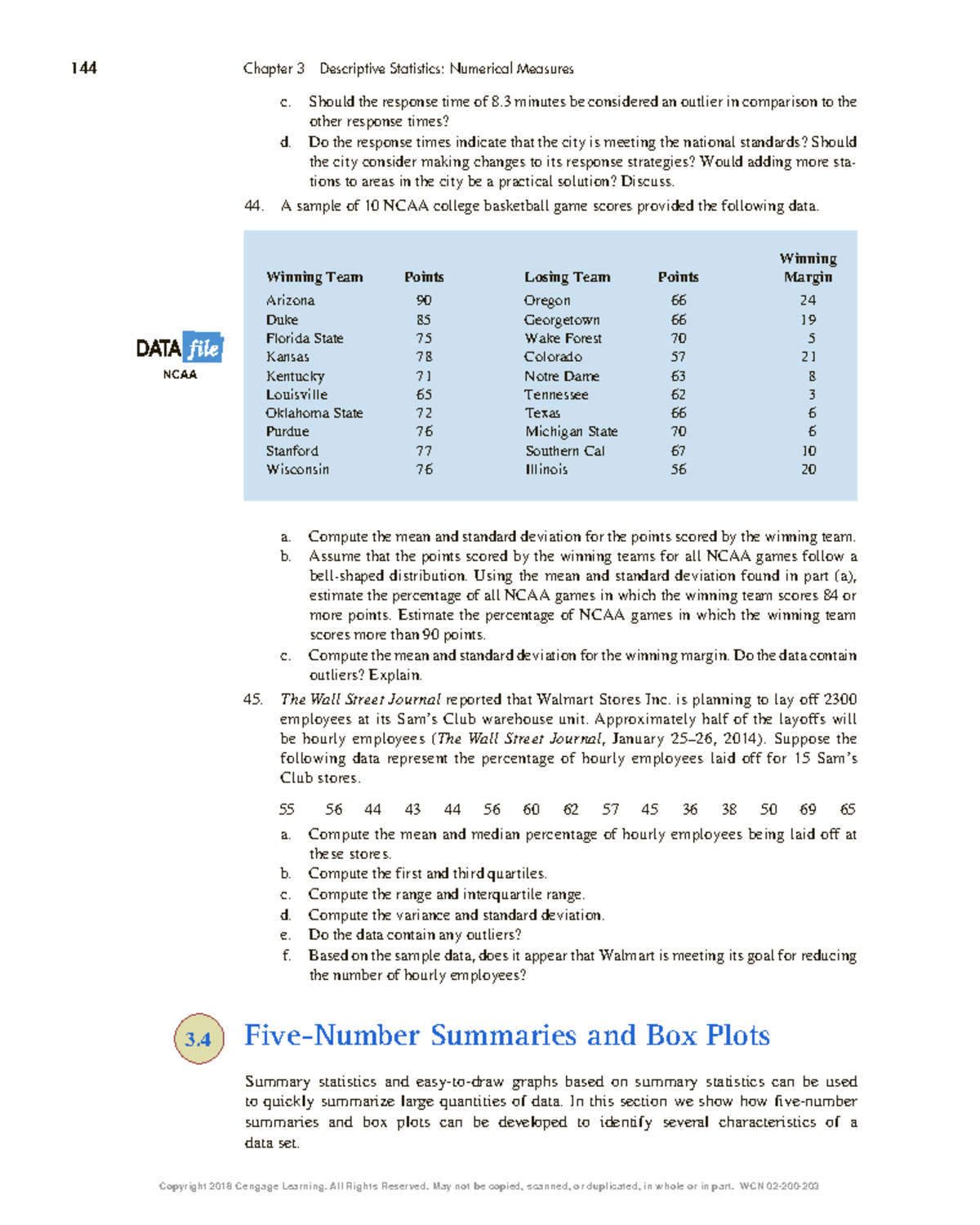Chapter 3 Excerpt(1) 7 - Ch 3 - 144 Chapter 3 Descriptive Statistics ...