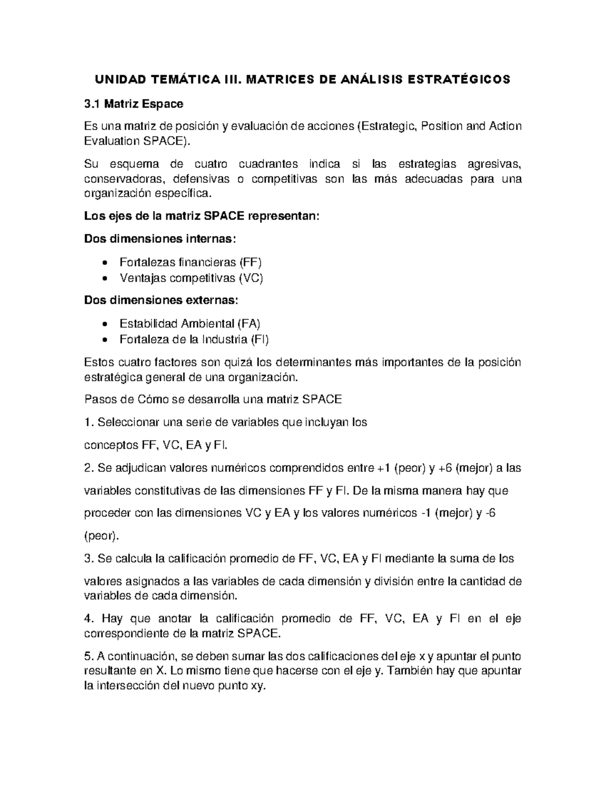 Matrices - UNIDAD TEM¡TICA III. MATRICES DE AN¡LISIS ESTRAT.. 3 Matriz Espace Es una matriz de ...