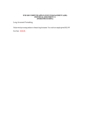 Website planning for the assignment - Computer Application in Management - UUM - Studocu